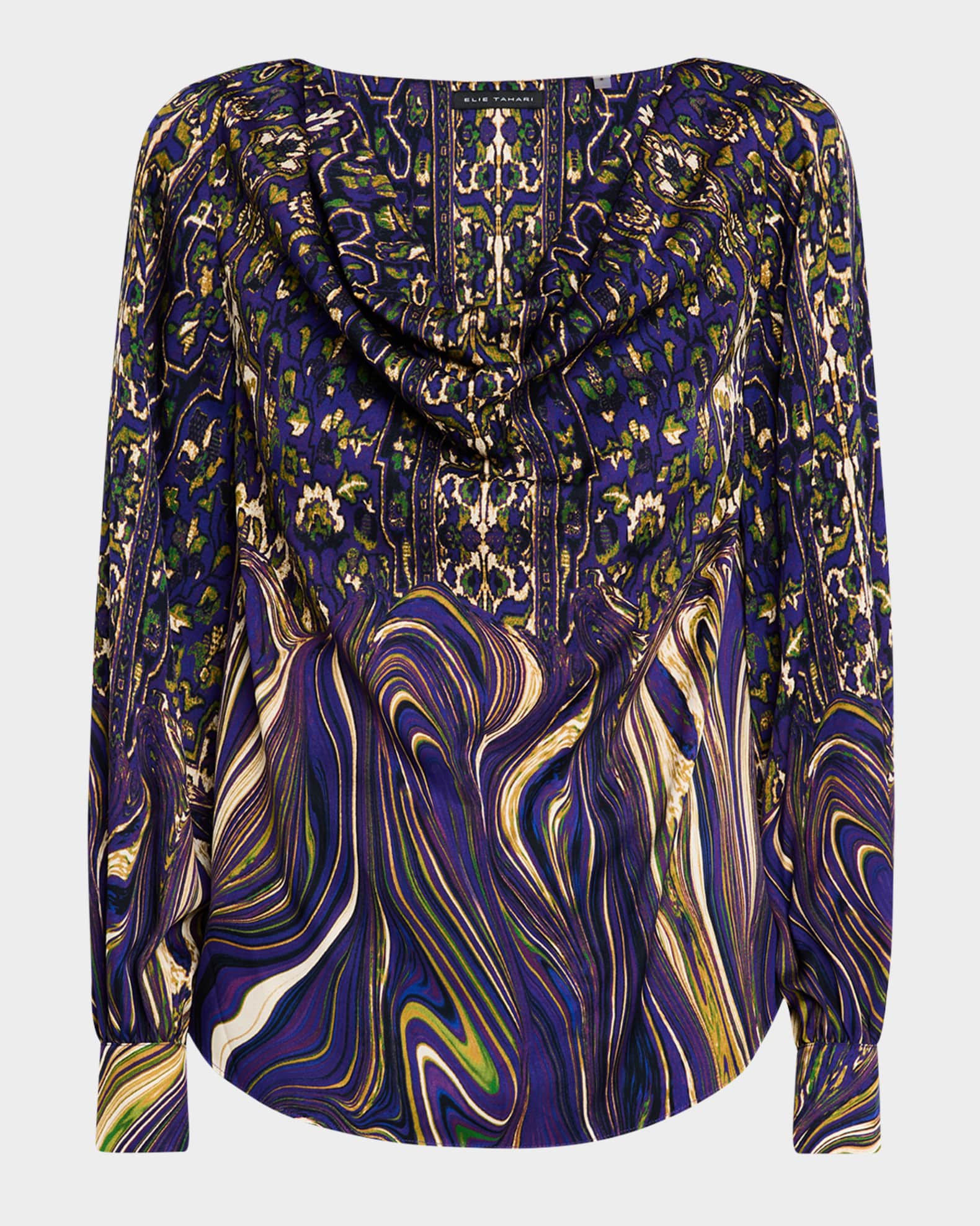 Elie Tahari The Lani Cowl-Neck Silk Blouse | Neiman Marcus