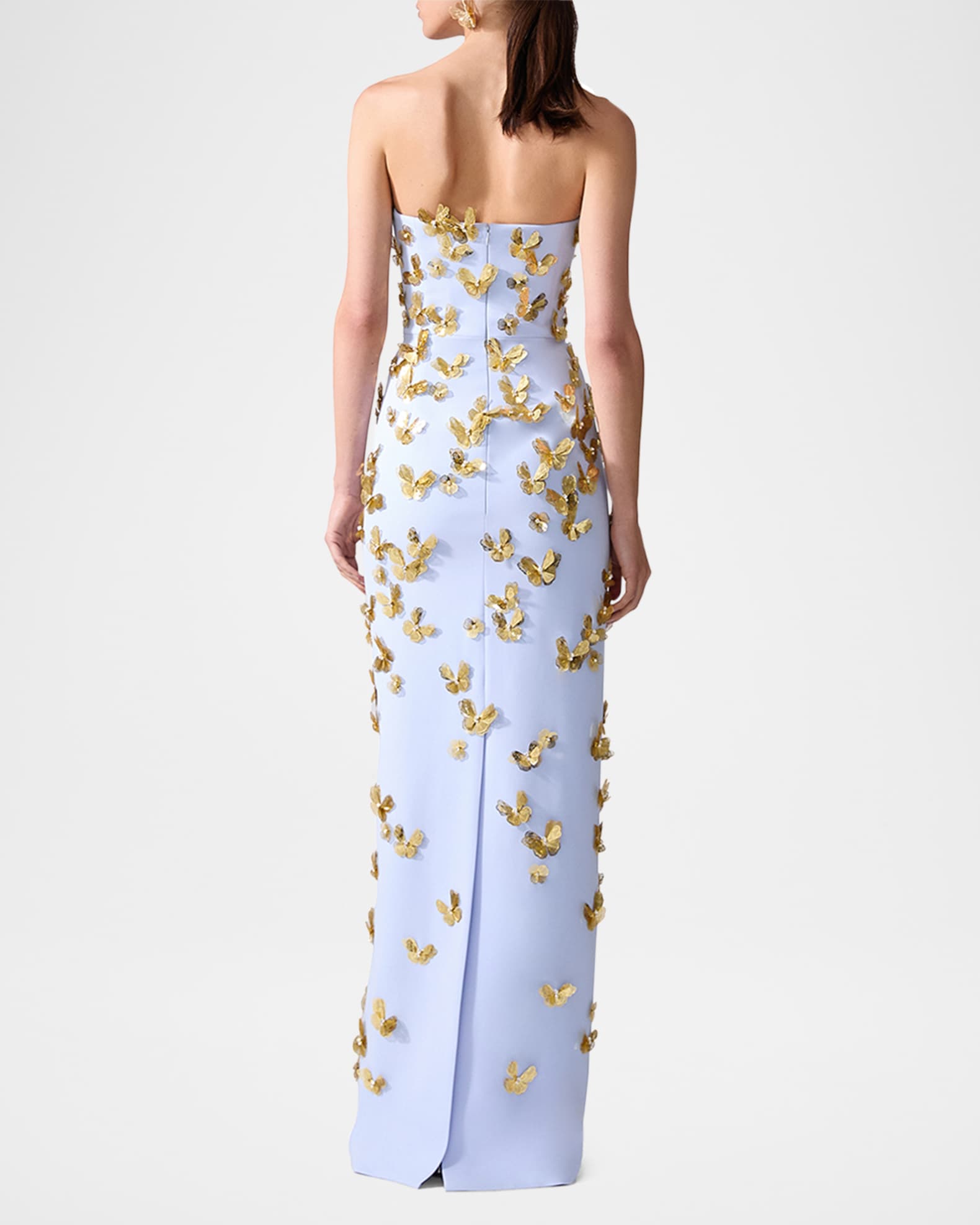 Carolina Herrera Butterfly Embellished Strapless Column Gown | Neiman ...
