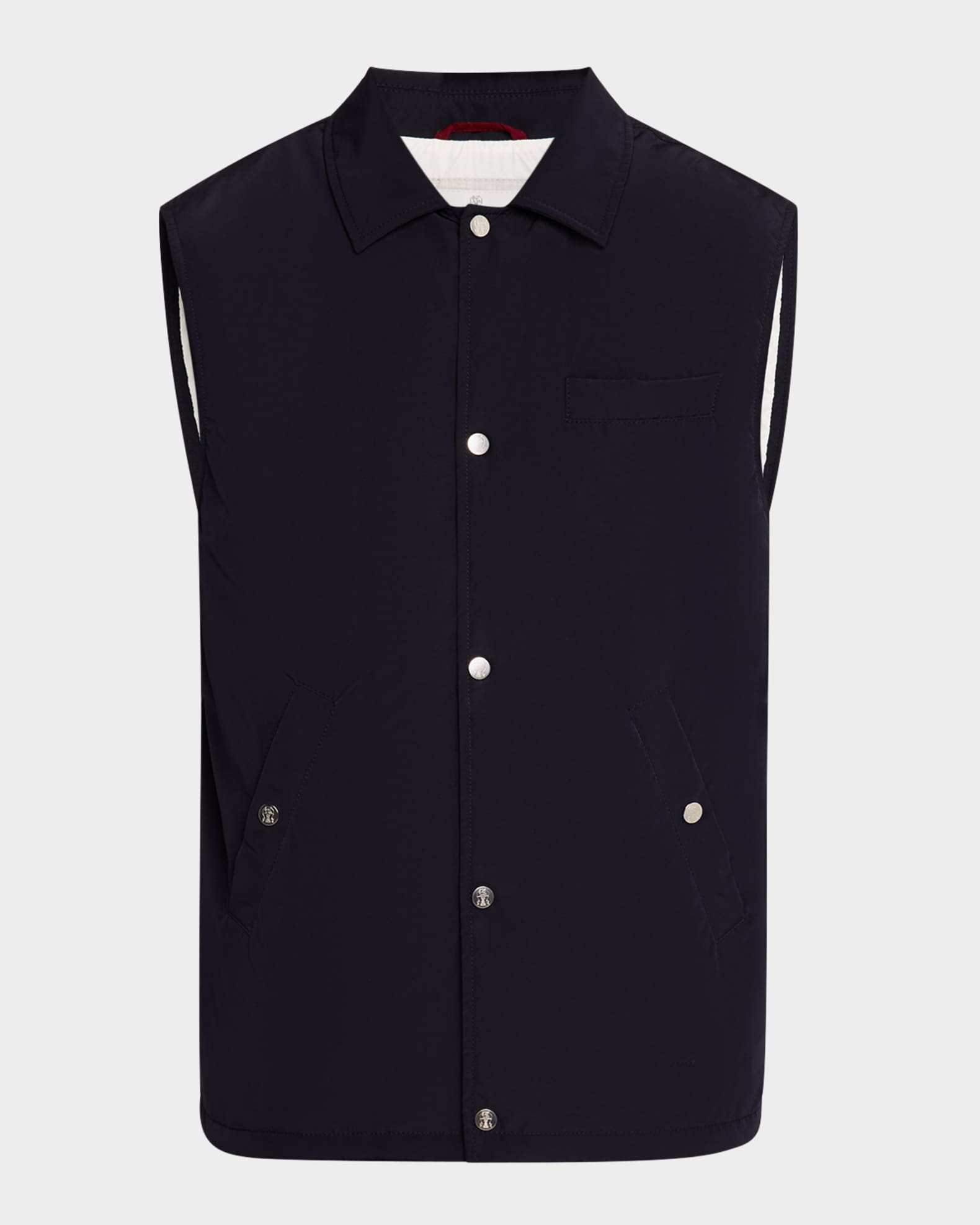 Brunello Cucinelli Men's Water Resistant Snap-Front Vest | Neiman Marcus