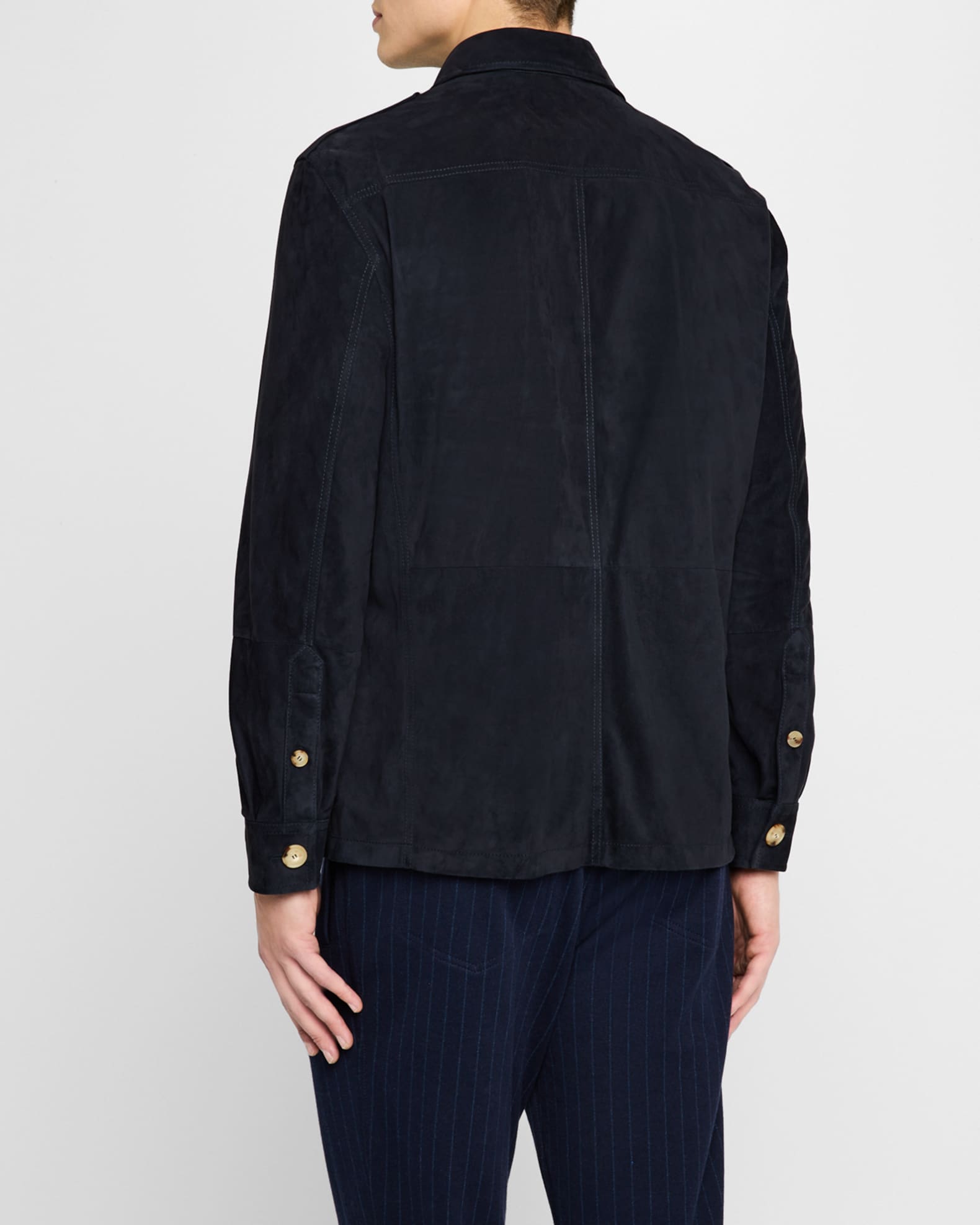 Brunello Cucinelli Men's Suede Field Jacket | Neiman Marcus