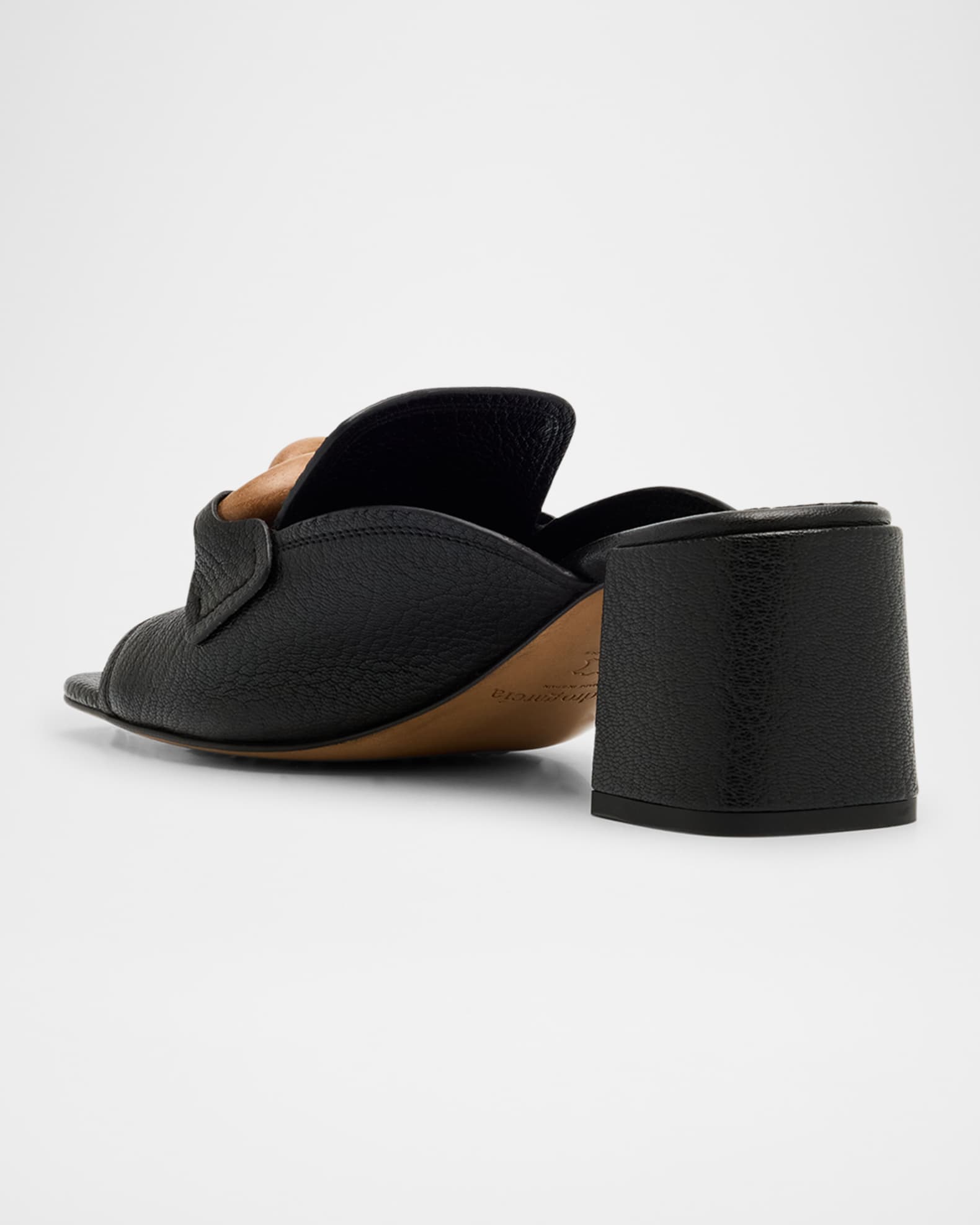 Umita Leather Chain Loafer Mules | Neiman Marcus