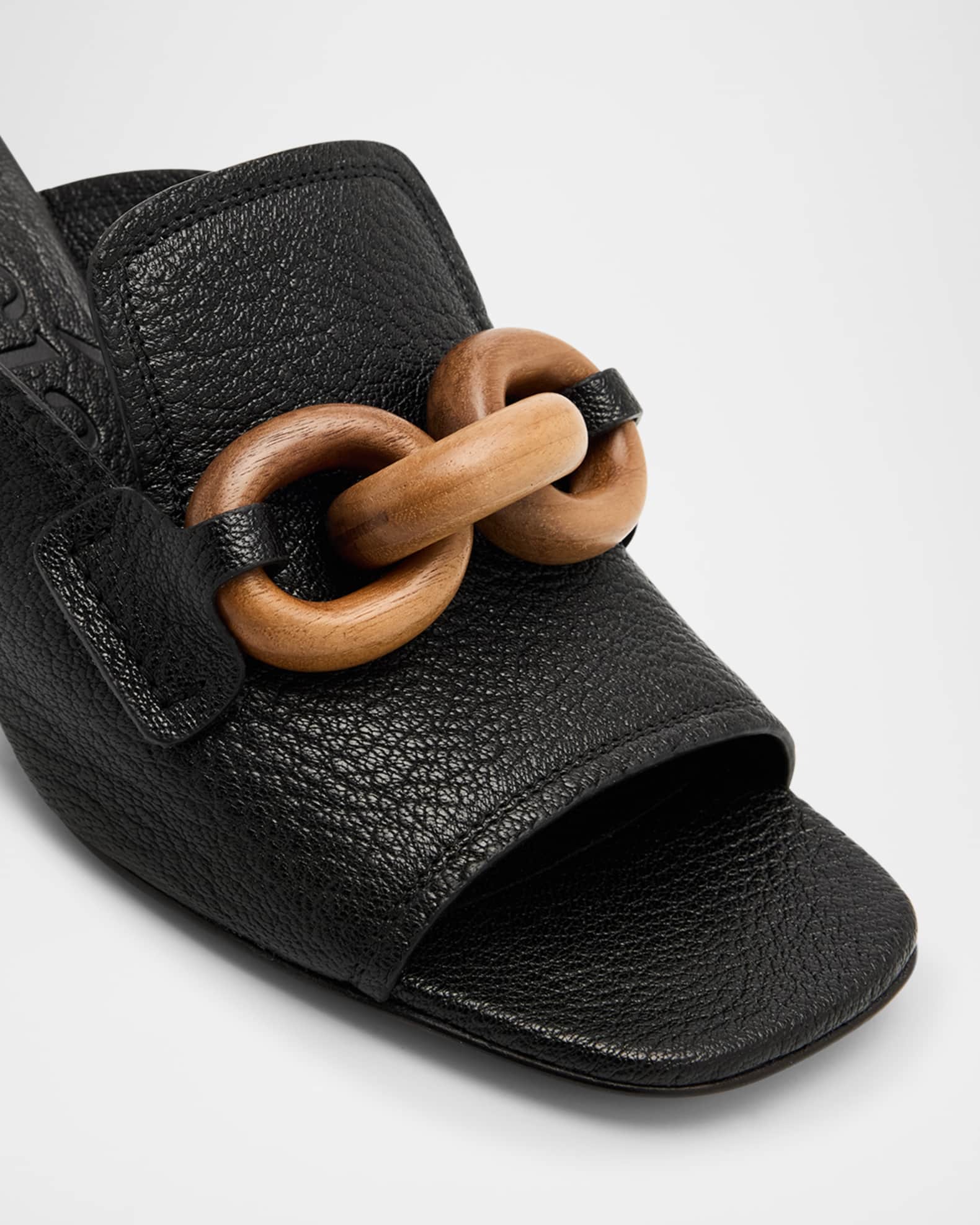 Umita Leather Chain Loafer Mules | Neiman Marcus