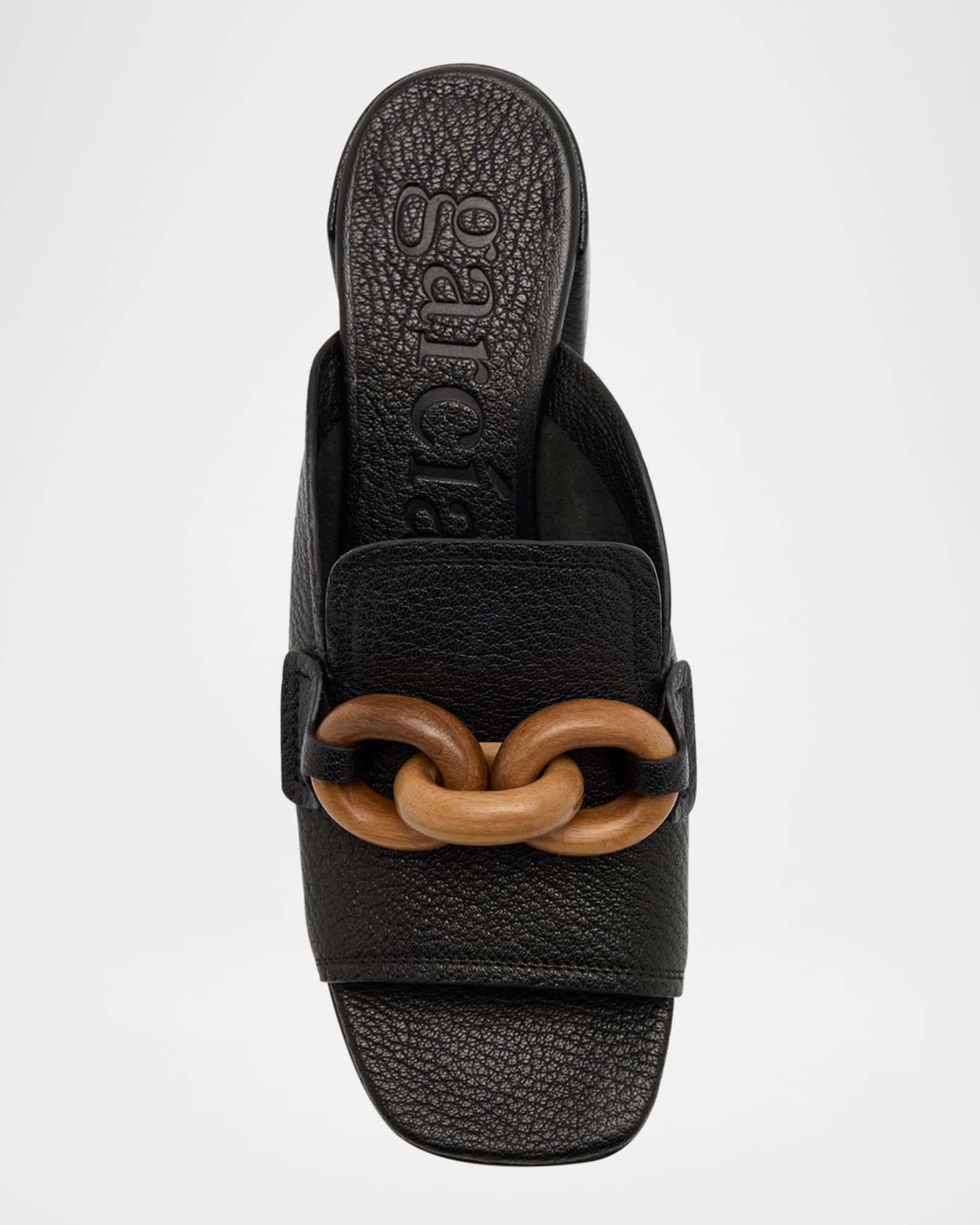 Umita Leather Chain Loafer Mules | Neiman Marcus