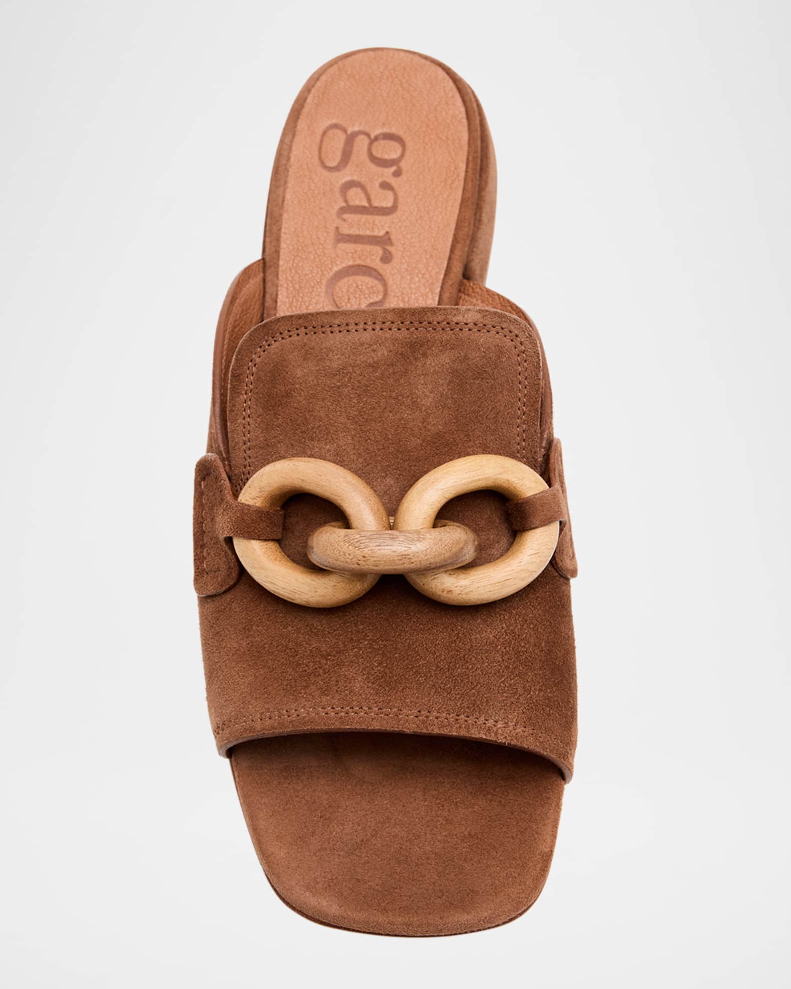 Pedro Garcia Enna Suede Chain Loafer Mules | Neiman Marcus