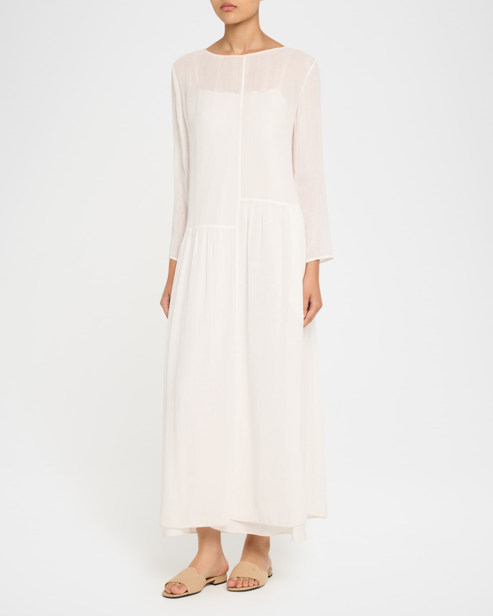 Jimmy Choo Dina Linen Flat Slide Style | Neiman Marcus