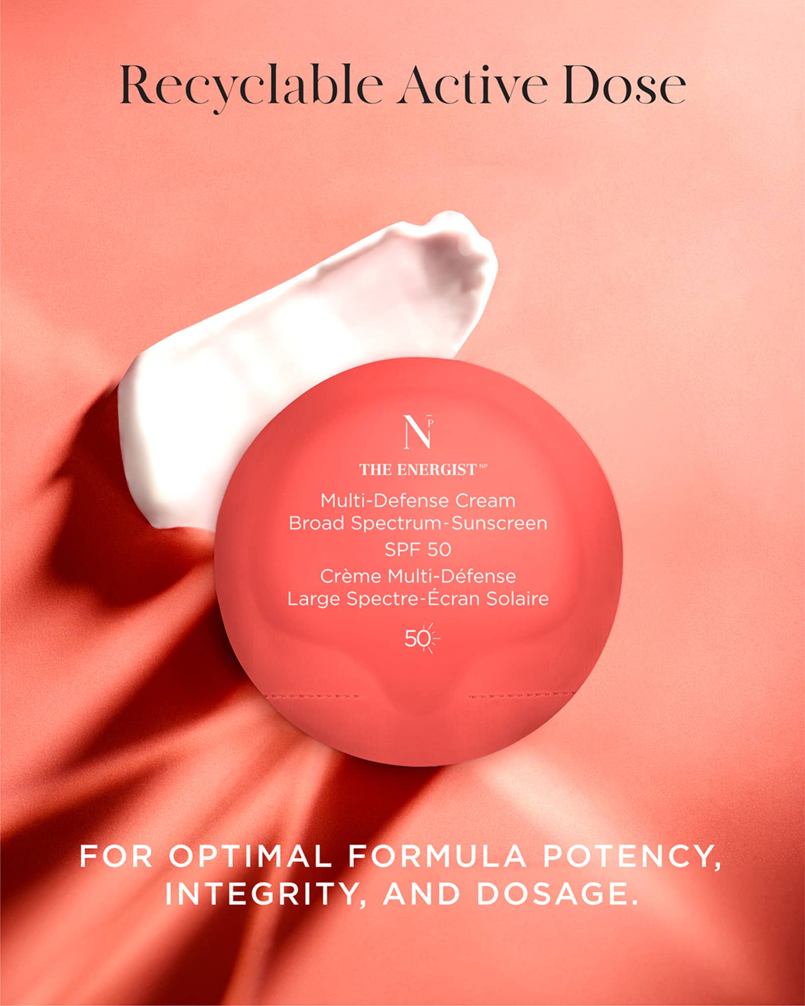 Noble Panacea The Energist Multi-Defense Cream SPF50 Refill, 60 Doses ...