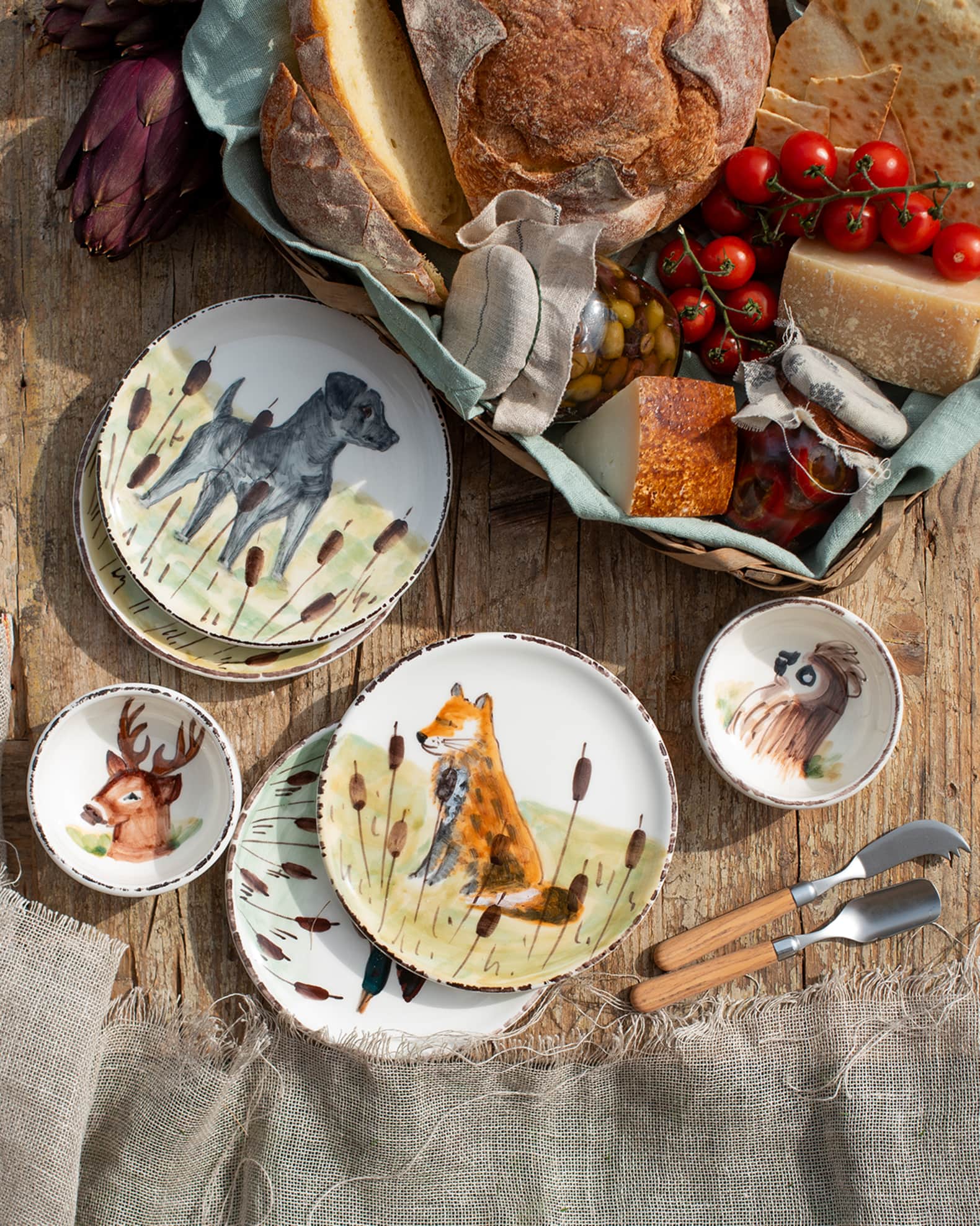 Wildlife Hunting Dog Dinnerware Collection | Neiman Marcus