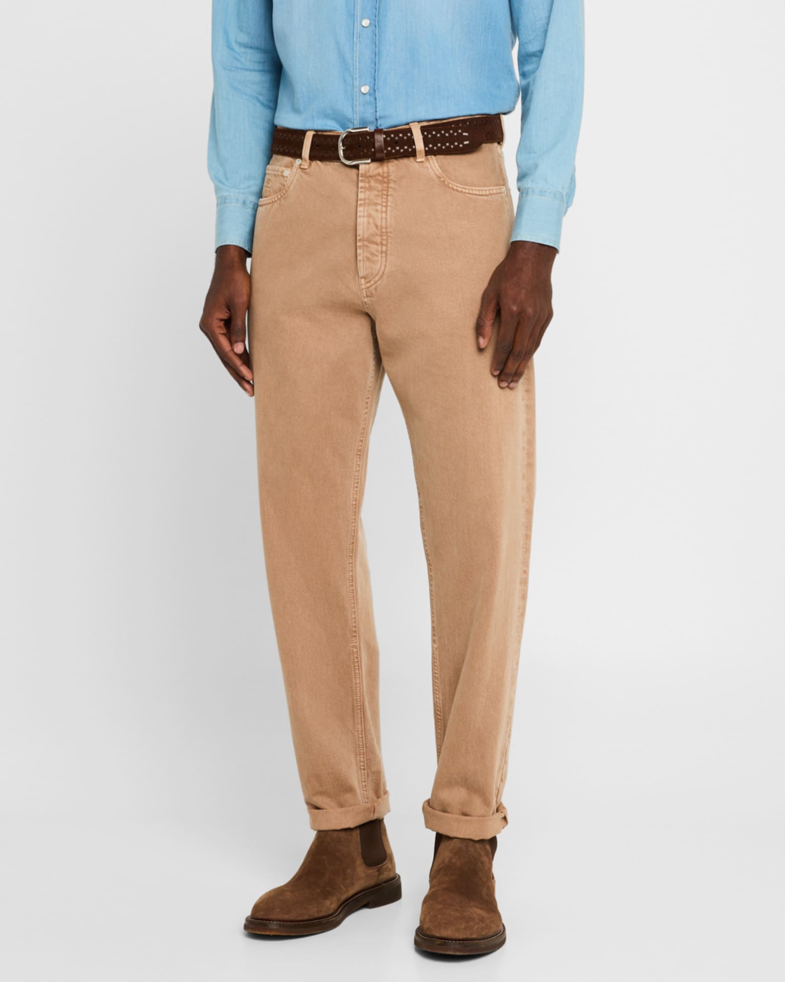 Brunello Cucinelli Men's Iconic Fit Garment Dyed 5-Pocket Pants ...