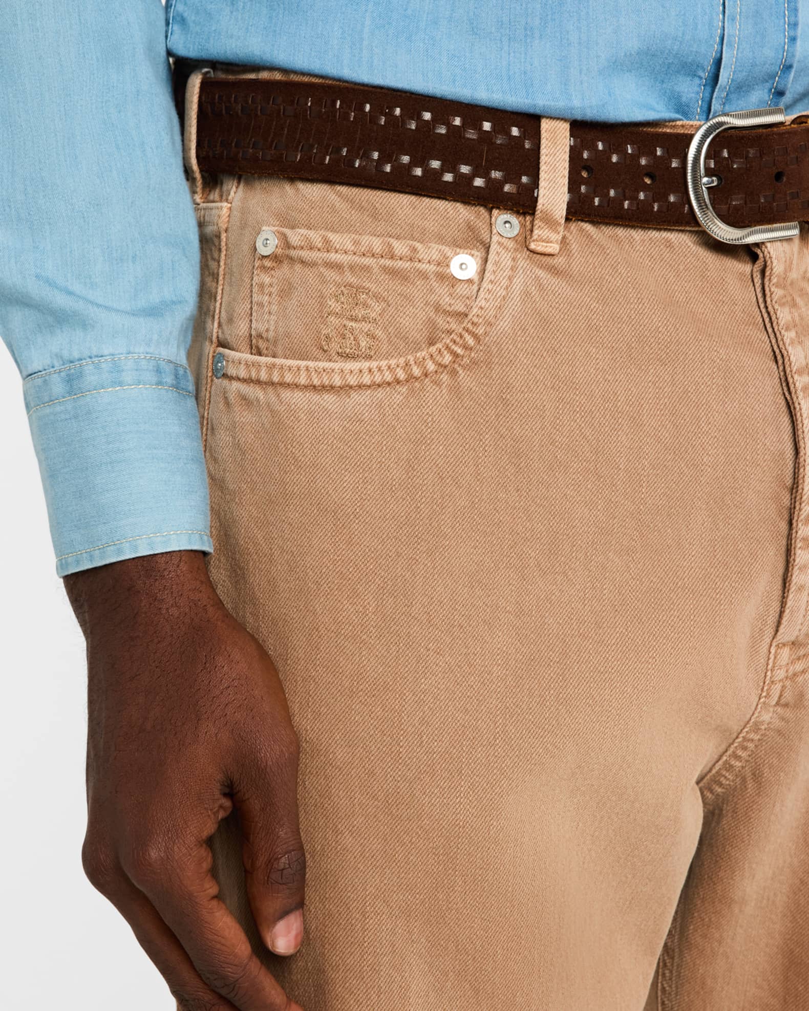 Brunello Cucinelli Men's Iconic Fit Garment Dyed 5-Pocket Pants ...