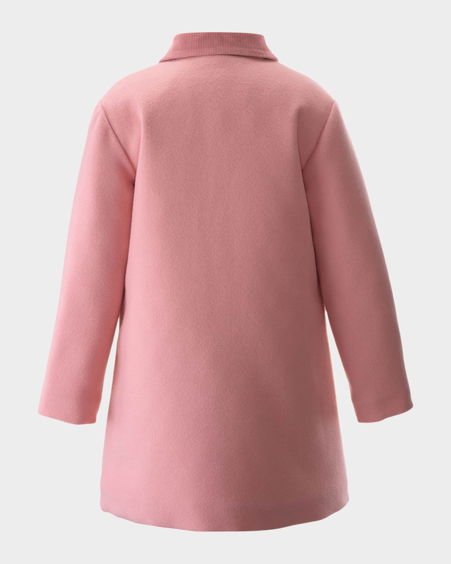 Rachel Riley Girl's Velvet Trim Double Breasted Coat, Size 2-10 ...