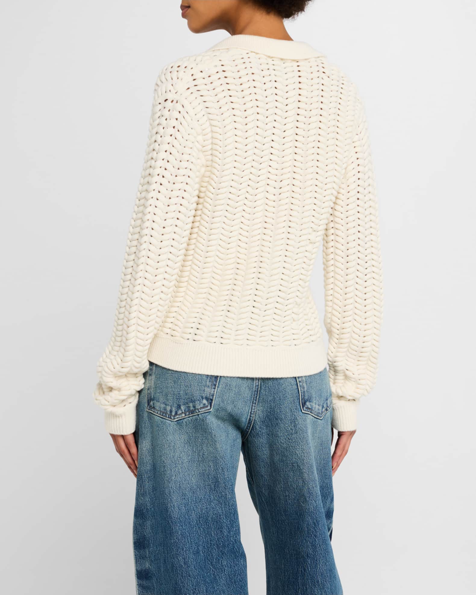 AKNVAS Bea Cable-Knit Wool Sweater | Neiman Marcus