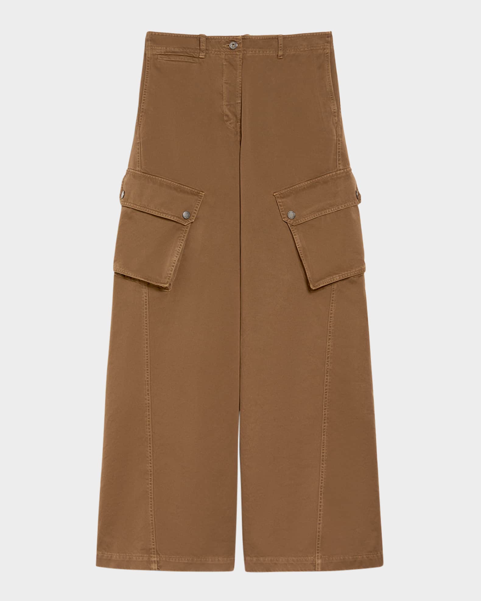 Weekend Max Mara Elvy Wide Leg Cotton Cargo Pants | Neiman Marcus