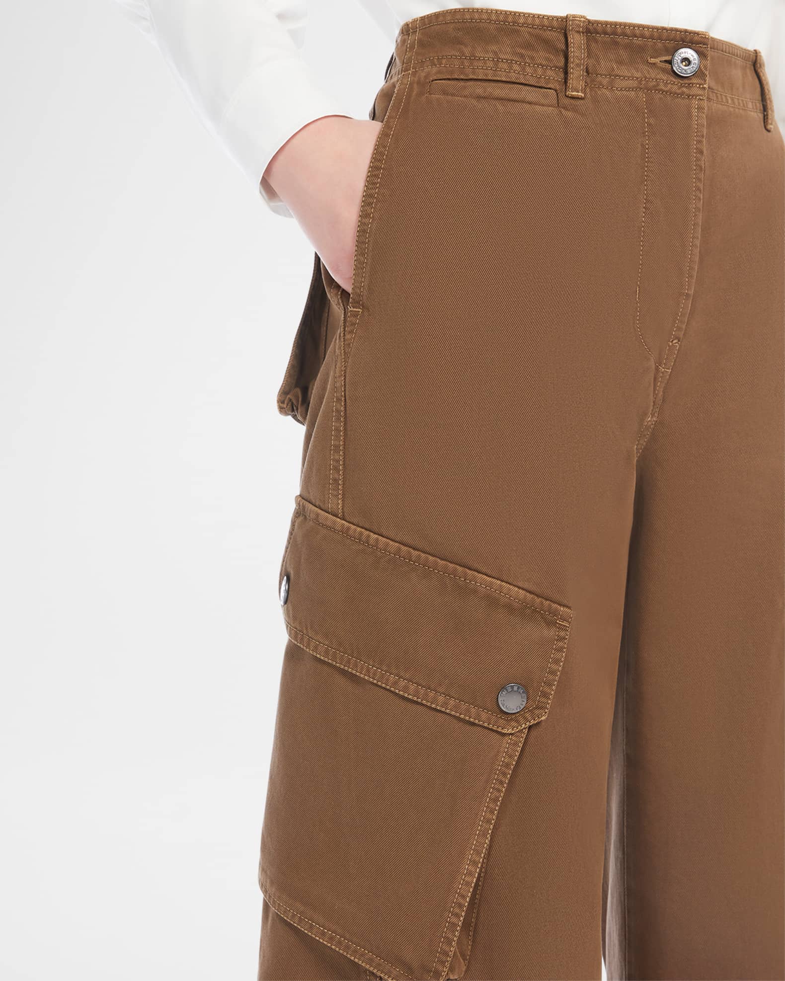 Weekend Max Mara Elvy Wide Leg Cotton Cargo Pants | Neiman Marcus