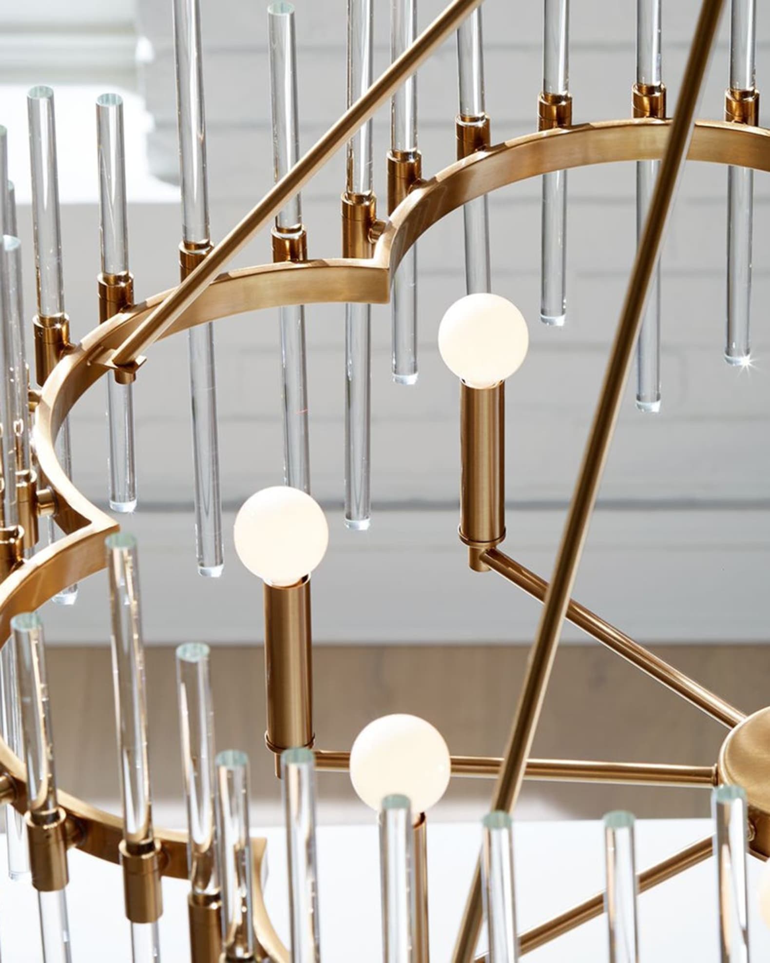 Crystal Stick 39" 8-Light Chandelier | Neiman Marcus