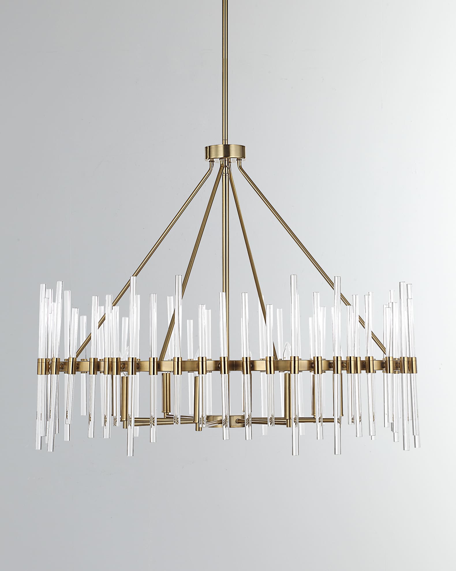Crystal Stick 39" 8-Light Chandelier | Neiman Marcus