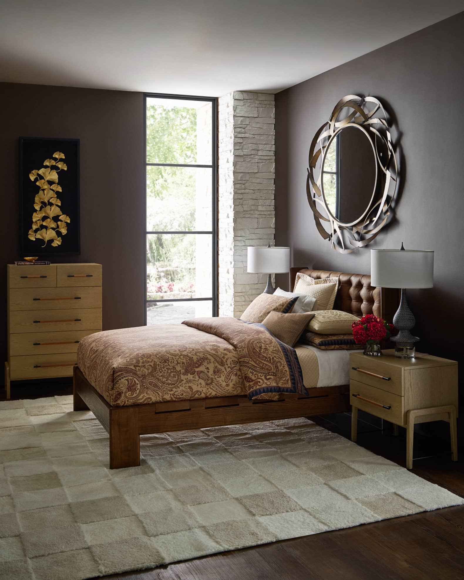 Cutting Edge Round Mirror | Neiman Marcus
