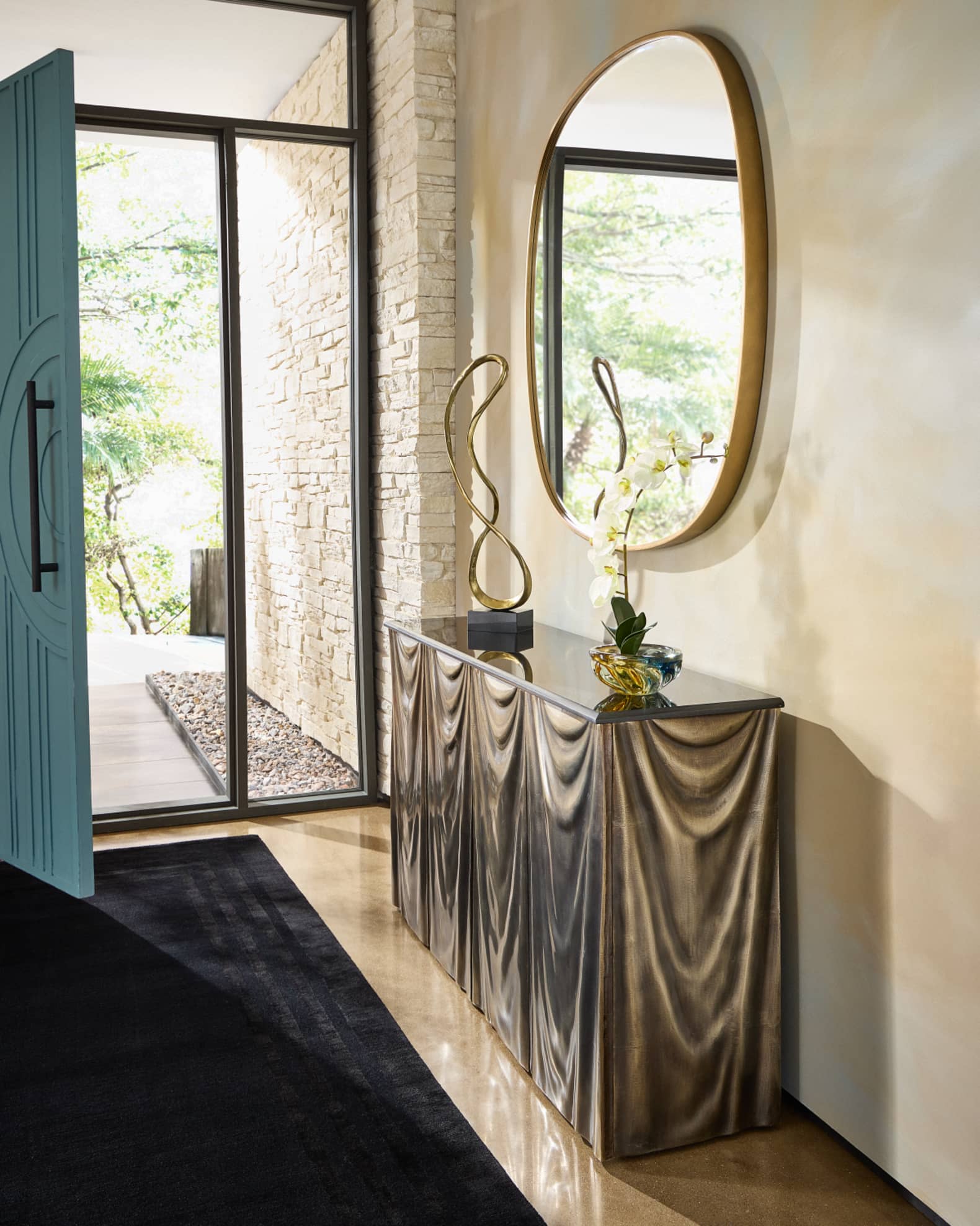 Webster Updated Round Mirror | Neiman Marcus