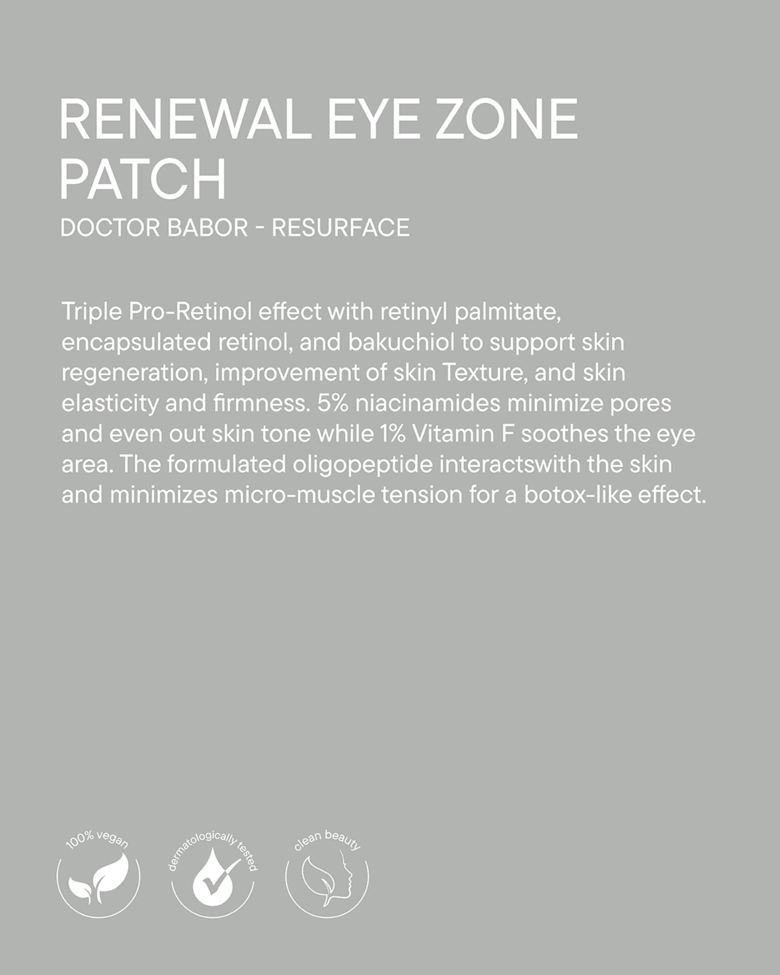 BABOR 5-Piece Renewal Eye Zone Patches | Neiman Marcus