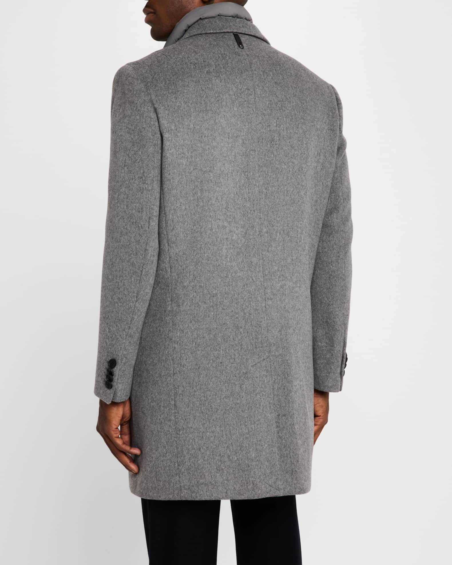 Mackage Men's Wool Topcoat with Removable Down Bib | Neiman Marcus