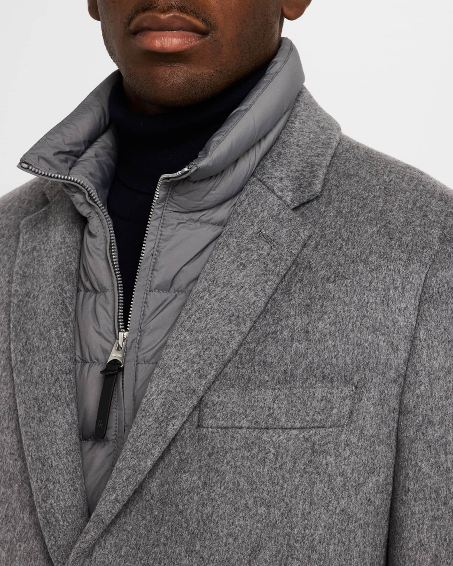 Mackage Men's Wool Topcoat with Removable Down Bib | Neiman Marcus