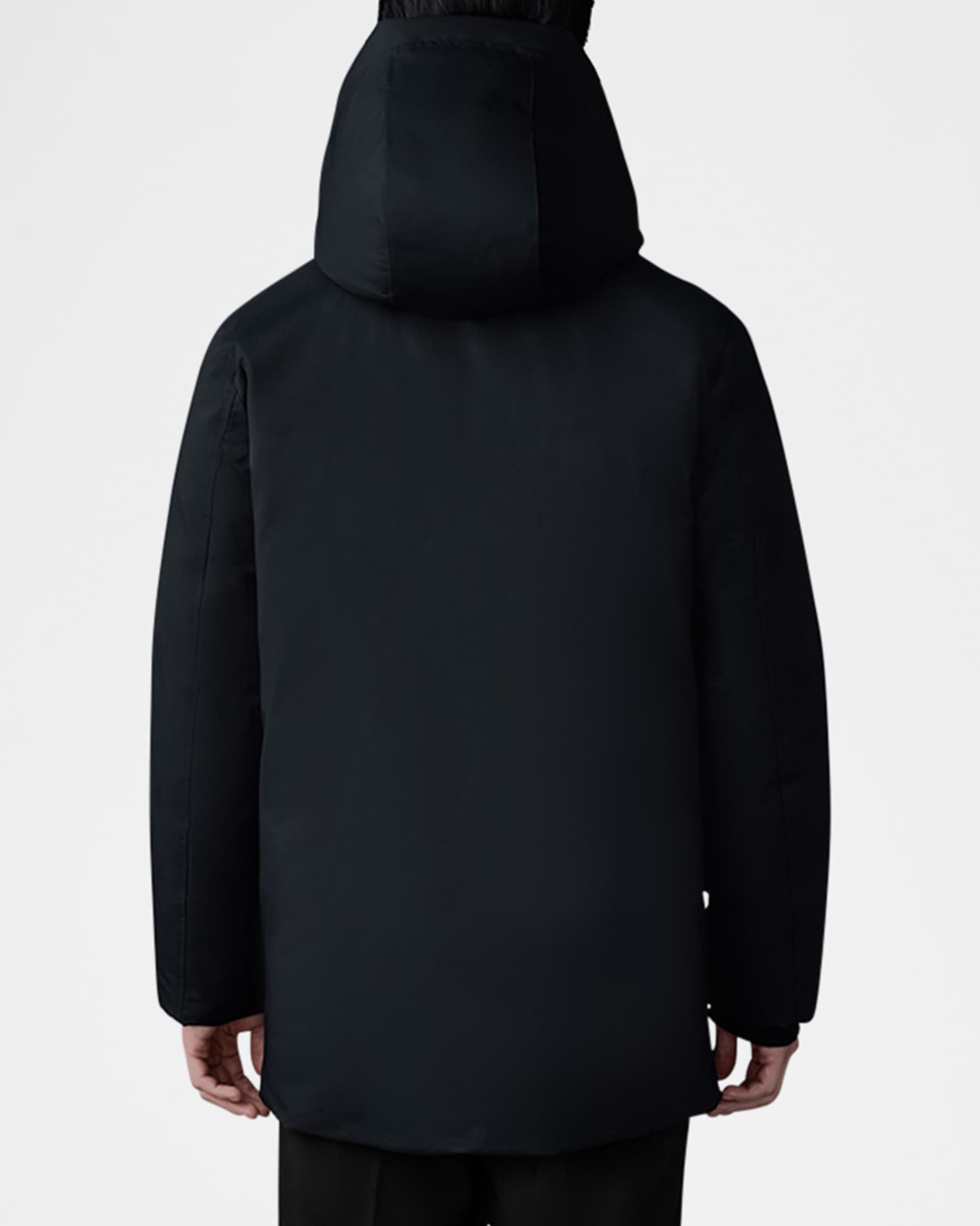 Mackage Men's Sullivan Mid-Length Jacket with Shearling | Neiman Marcus