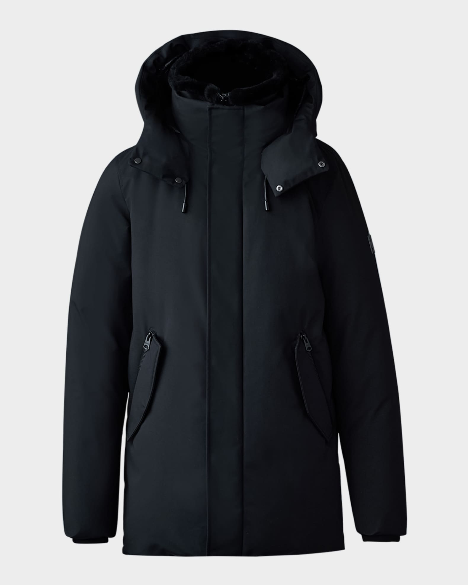 Mackage Men's Sullivan Mid-Length Jacket with Shearling | Neiman Marcus
