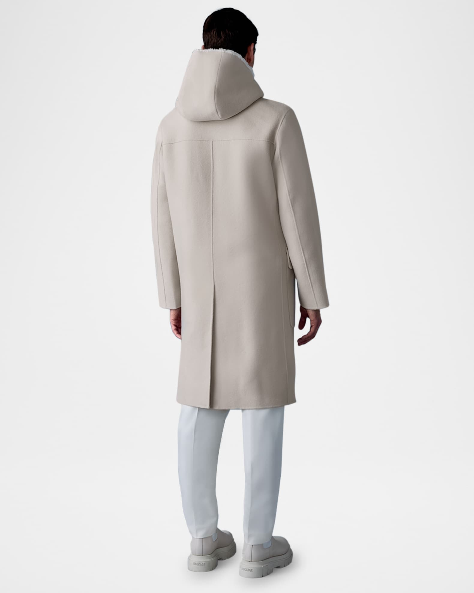 Mackage Men's Abraham Shearling-Lined Duffel Coat | Neiman Marcus