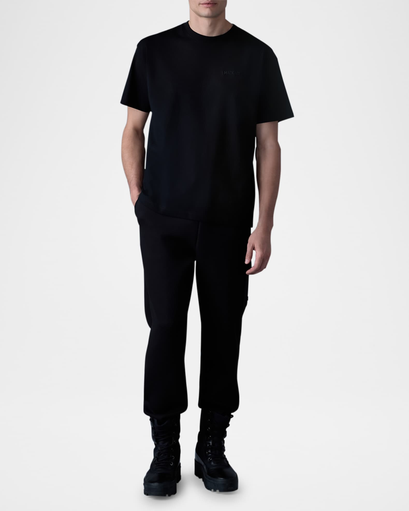 Mackage Men's Relaxed Interlock T-Shirt | Neiman Marcus