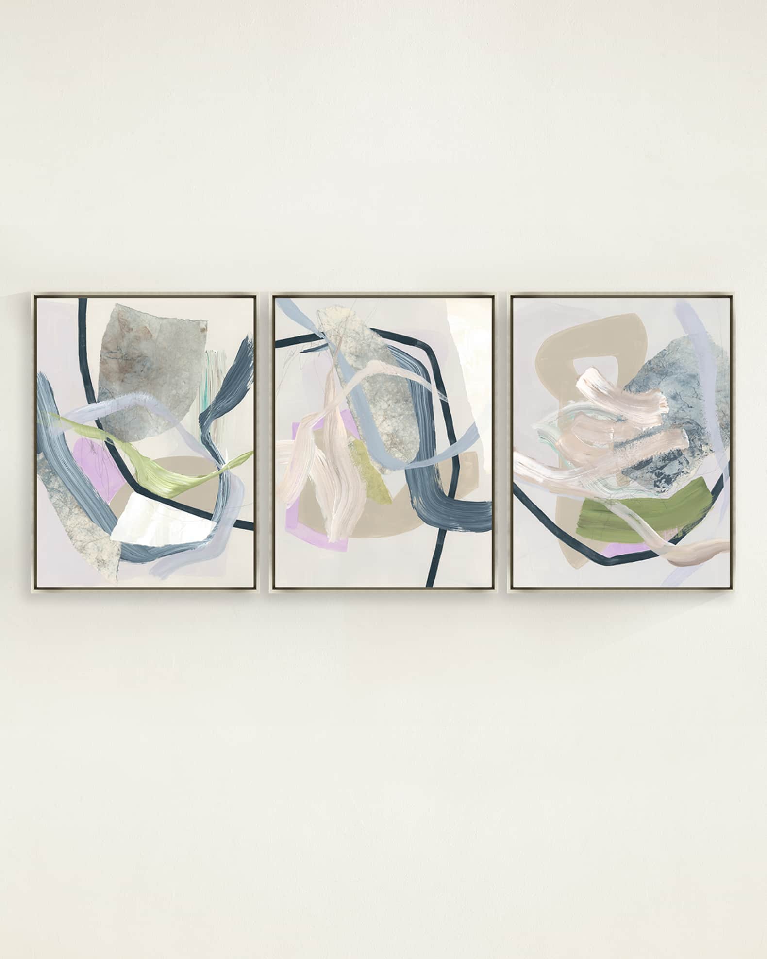 "Topaz Garden" (Set of 3) Wall Art Collection by Jean Kenna | Neiman Marcus