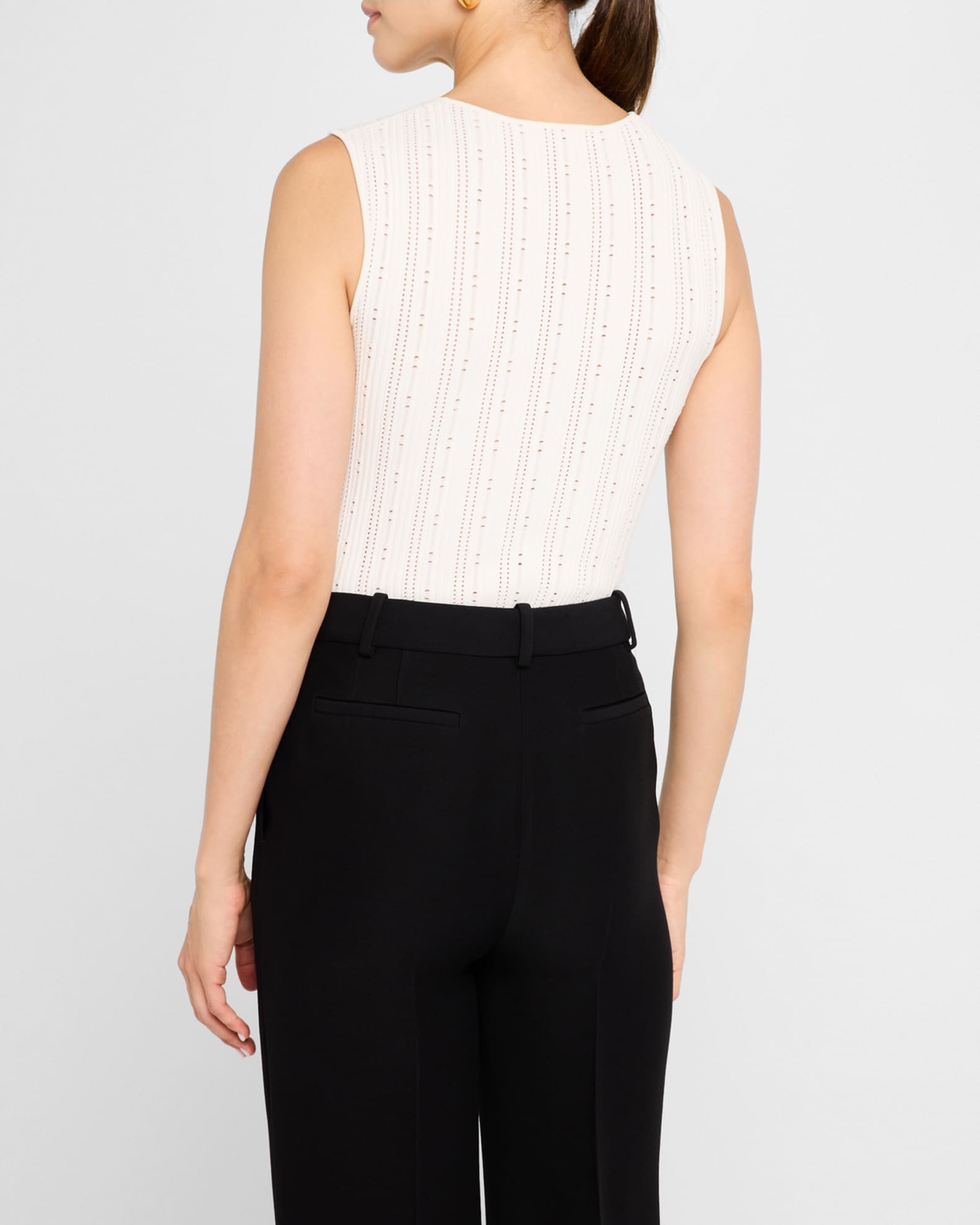 Adam Lippes Pointelle Compact Jacquard Tank Top | Neiman Marcus