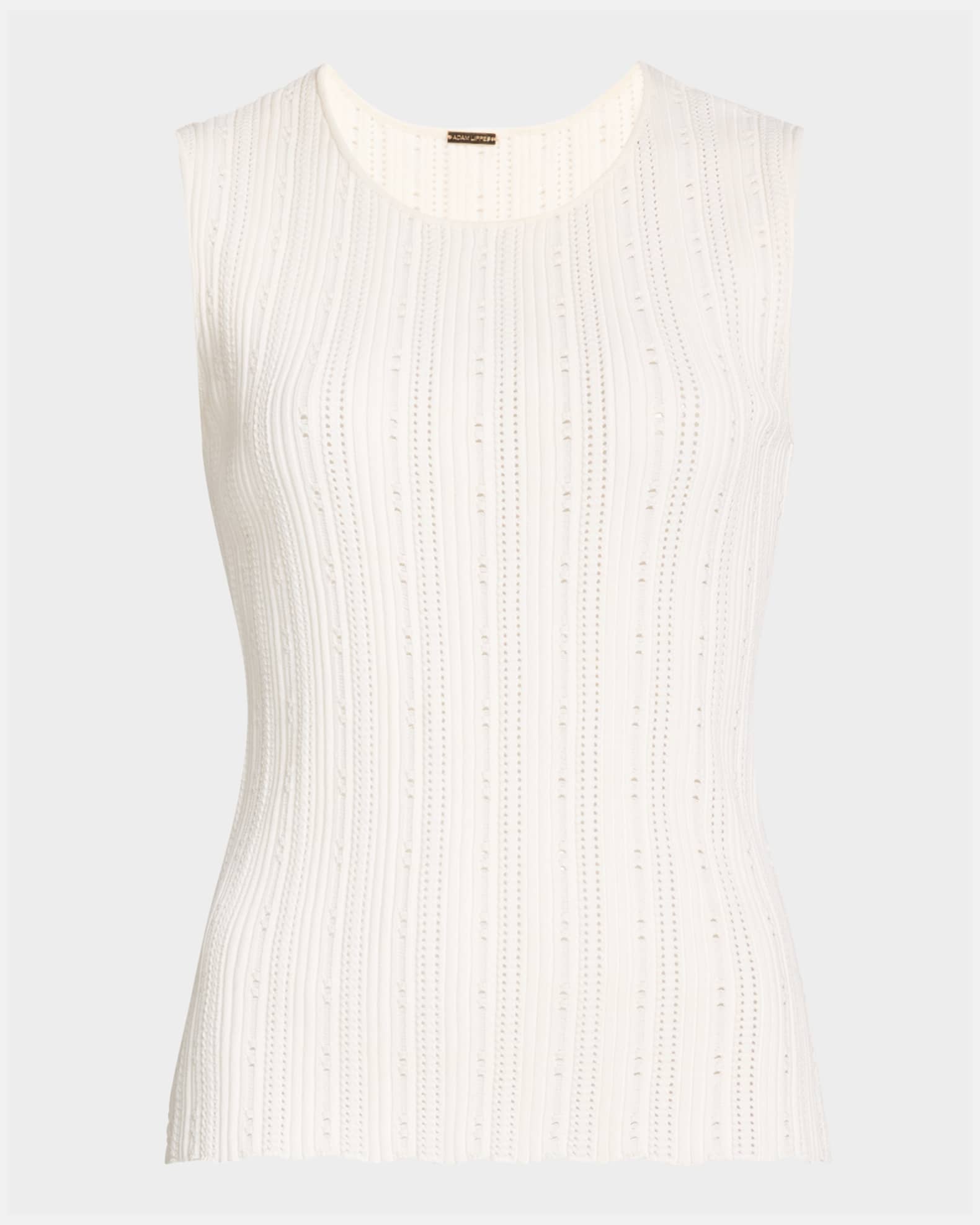 Adam Lippes Pointelle Compact Jacquard Tank Top | Neiman Marcus