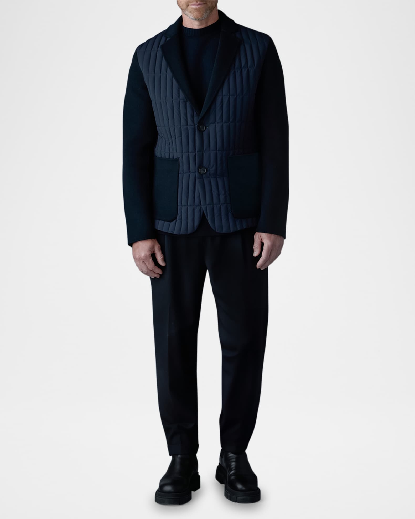 Mackage Men's John Mixed-Media Jacket | Neiman Marcus