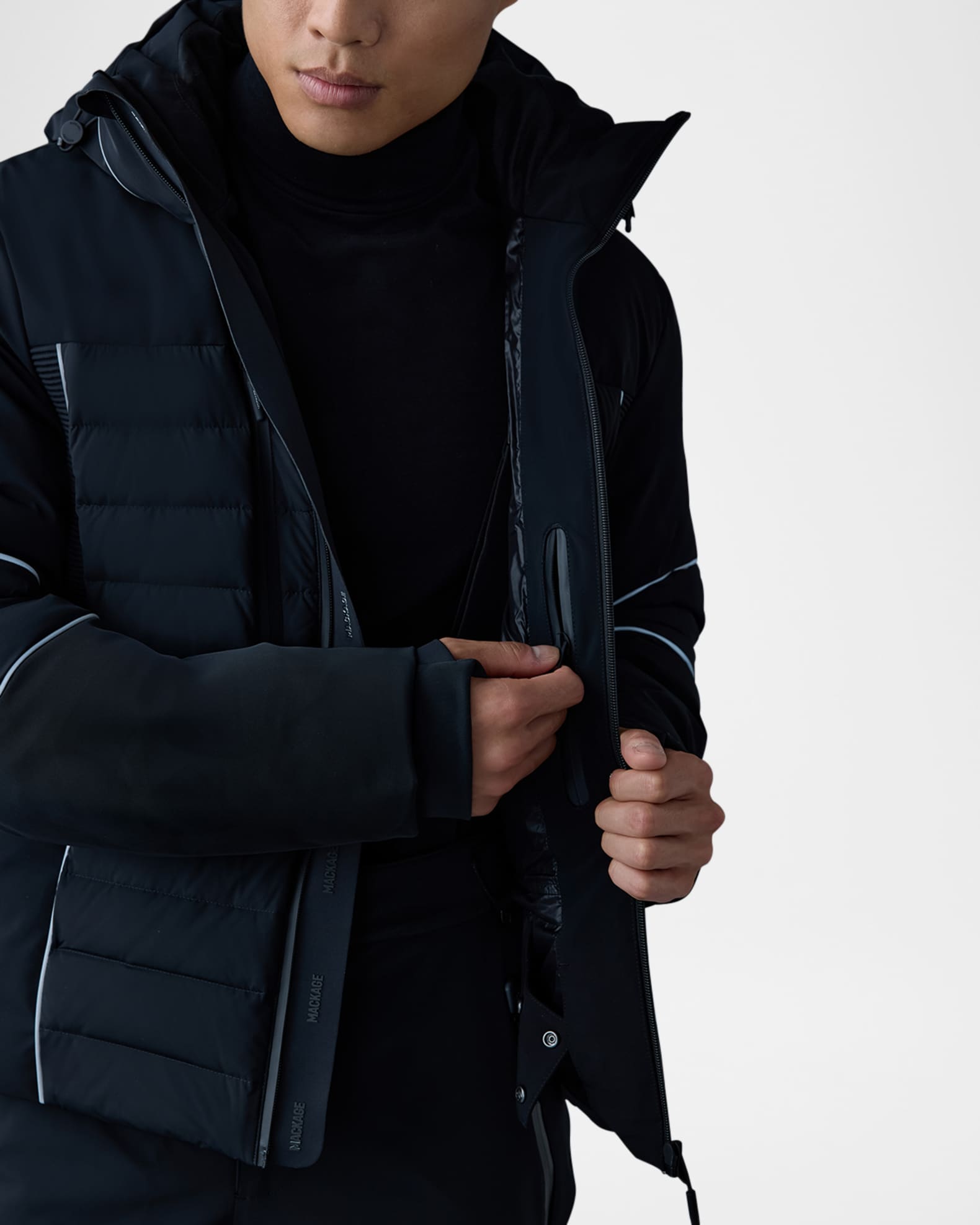 Mackage Men's Jasper Tech Ski Jacket | Neiman Marcus