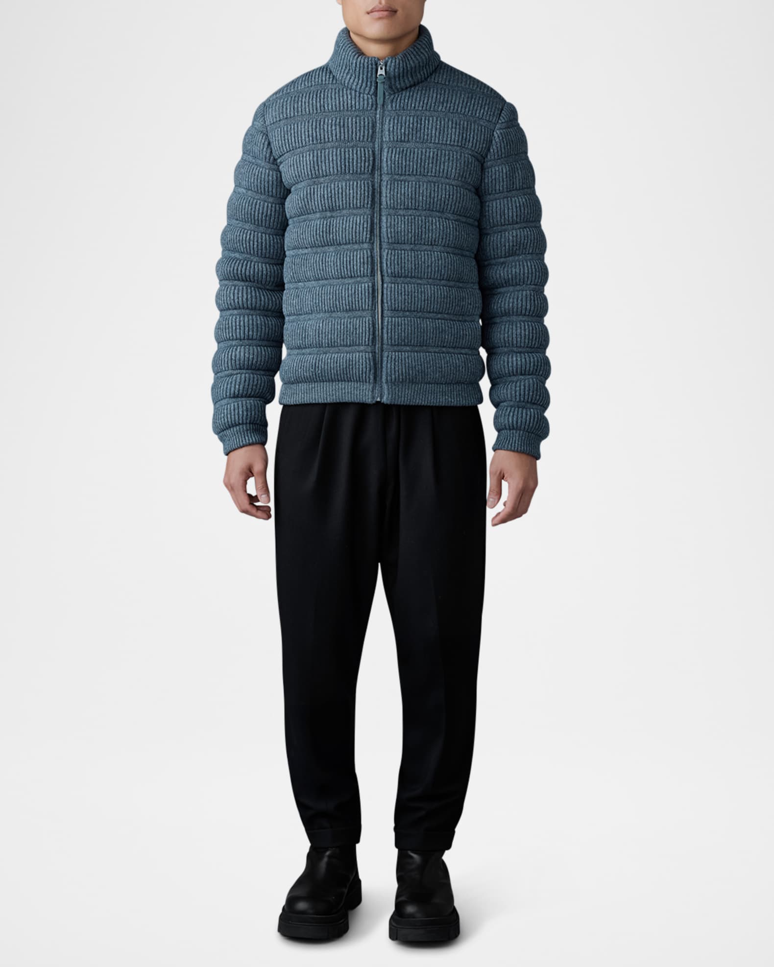 Mackage Men's Christopher Down Knit Jacket | Neiman Marcus