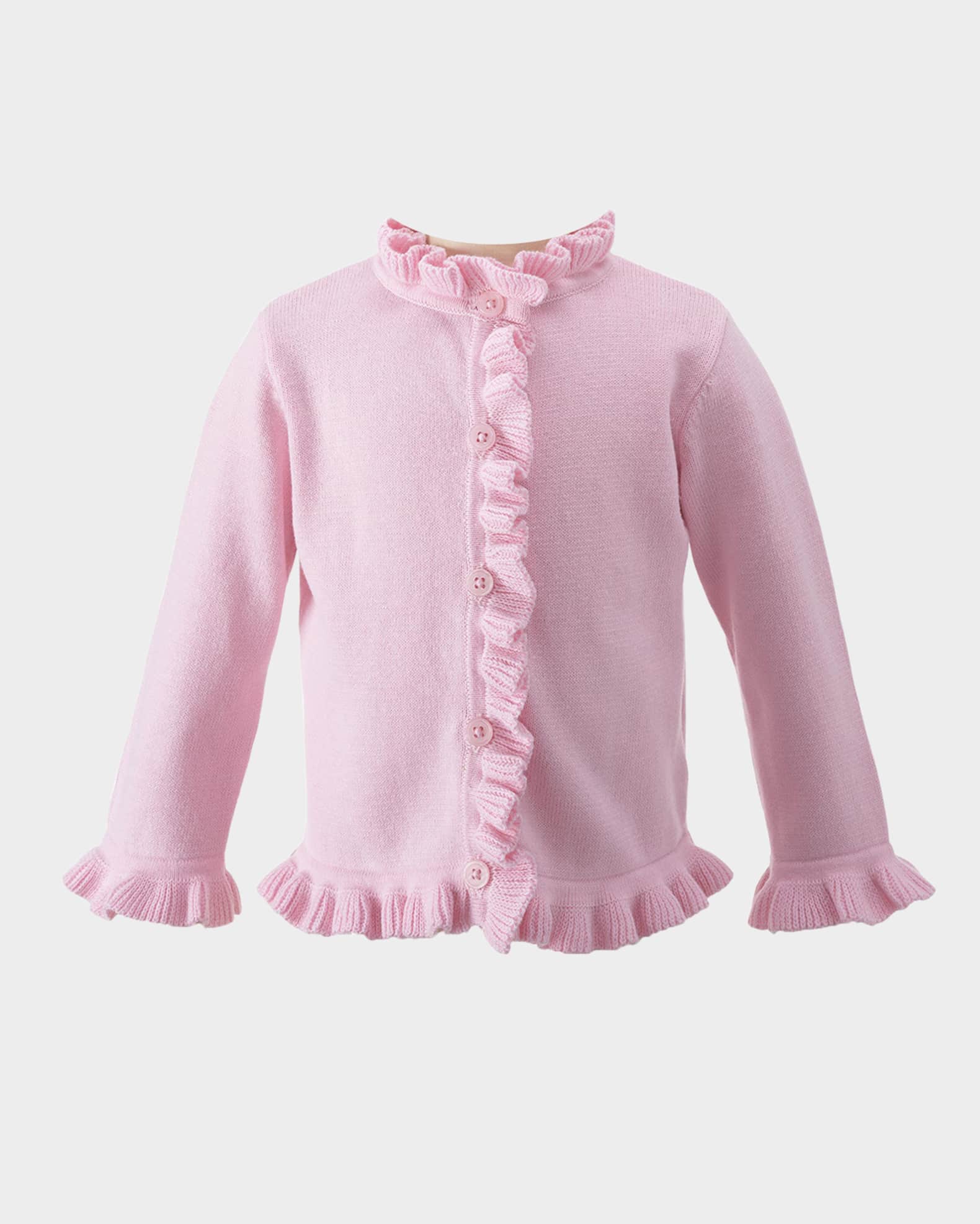 Rachel Riley Girl's Frill Trim Cardigan, Size 6M-24M | Neiman Marcus