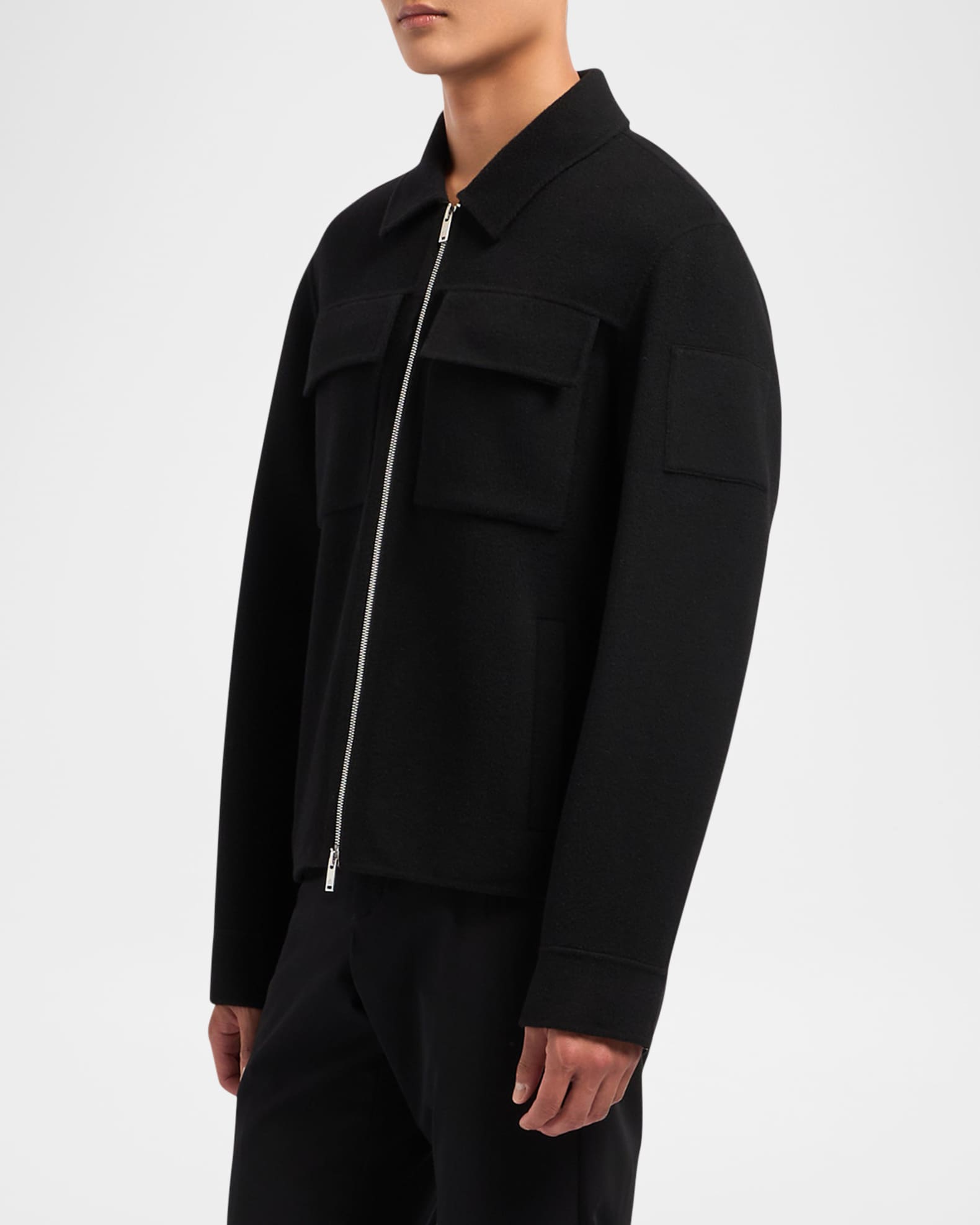 Moose Knuckles Men's Jacque Zip Overshirt | Neiman Marcus