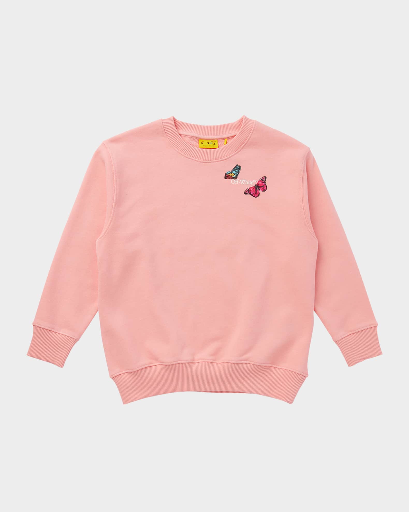 Off-White Girl's Arrow Butterfly Sweatshirt, Size 14 | Neiman Marcus