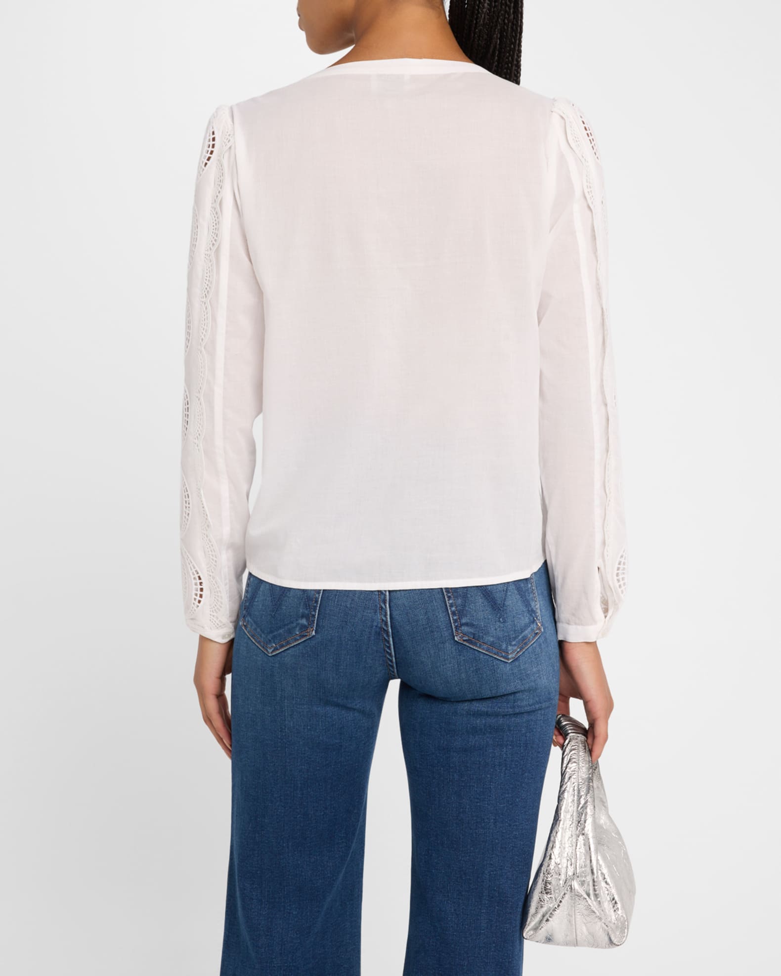 Johnny Was Makaylin Embroidered Cotton Blouse | Neiman Marcus