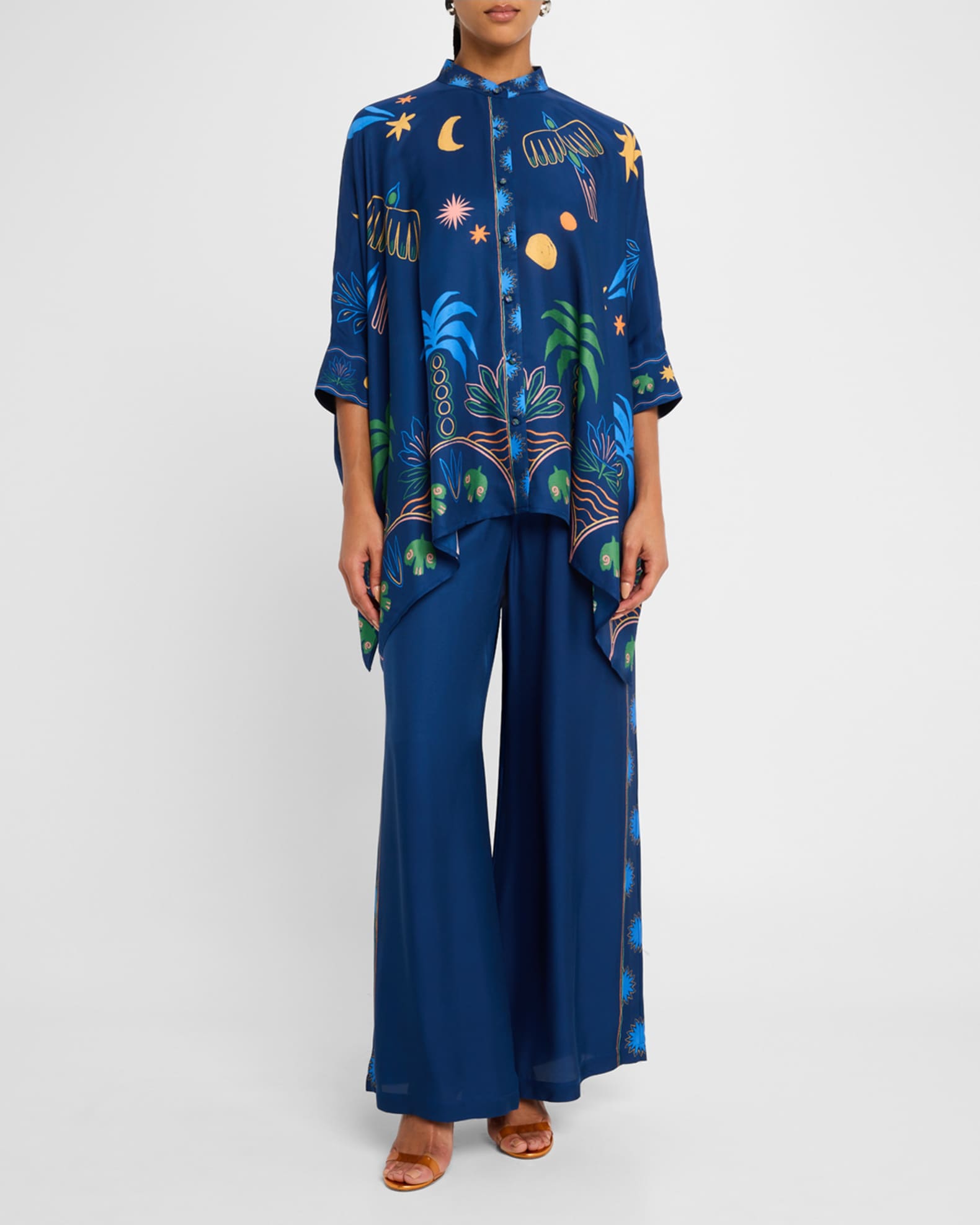Johnny Was Katia Oversized Handkerchief Blouse | Neiman Marcus