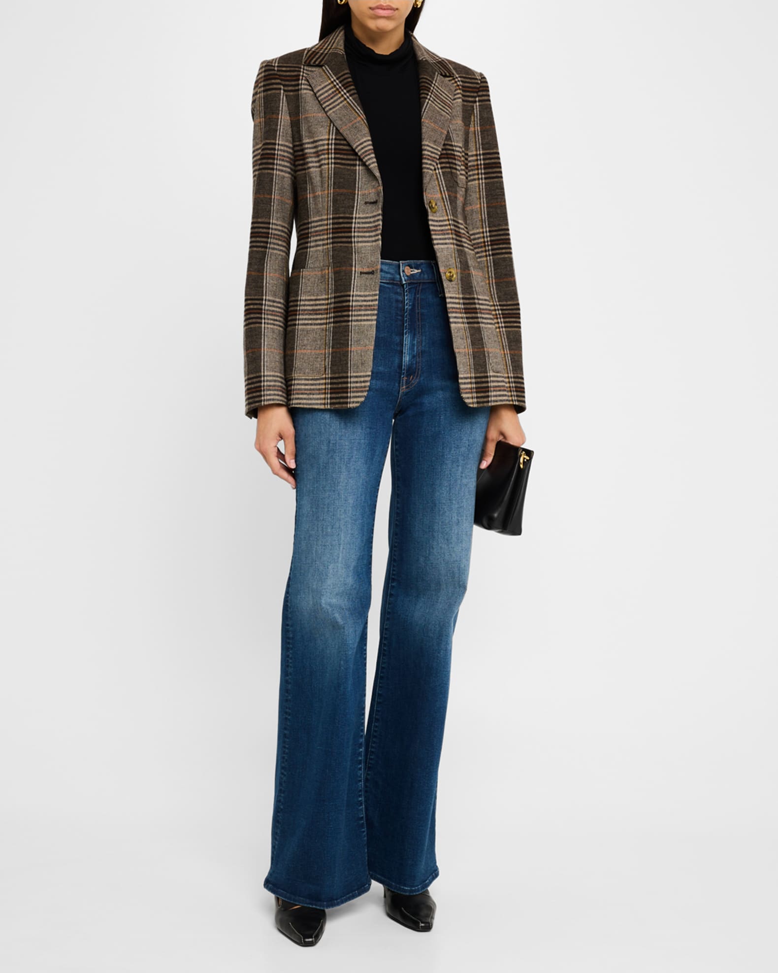 ARGENT Single-Breasted Plaid Weekend Blazer | Neiman Marcus