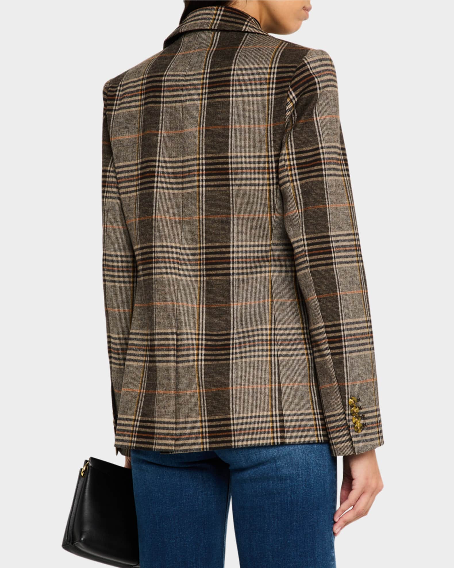 ARGENT Single-Breasted Plaid Weekend Blazer | Neiman Marcus