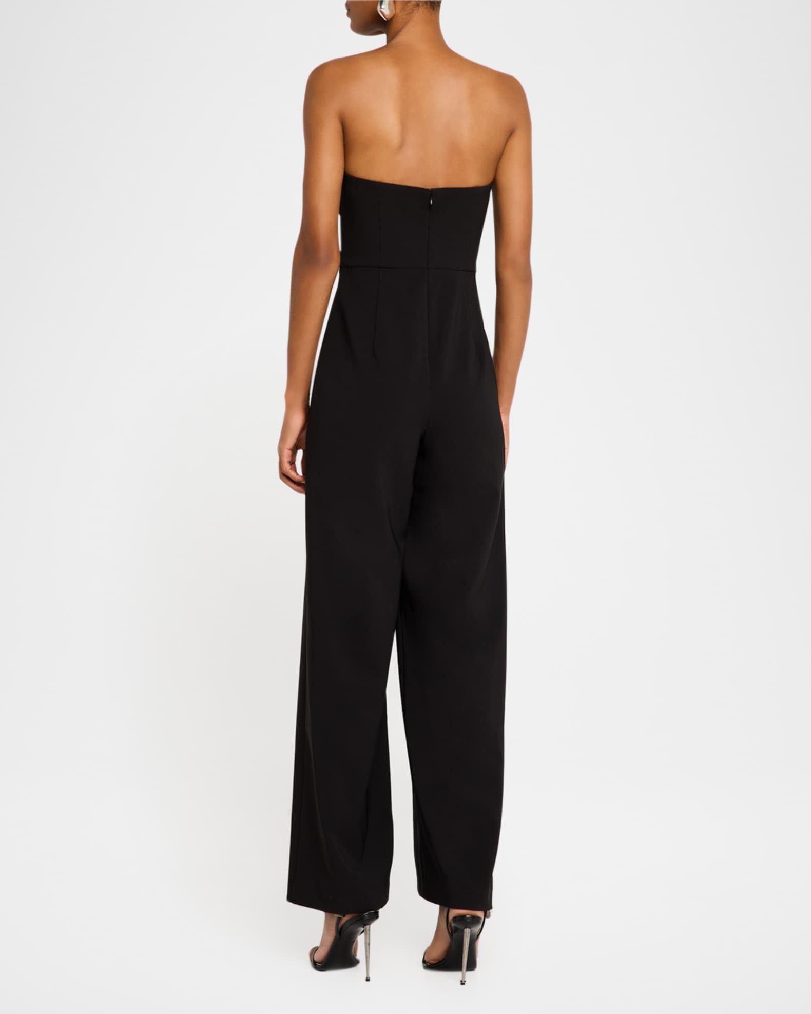 Liv Foster Strapless Bow-Embellished Crepe Jumpsuit | Neiman Marcus