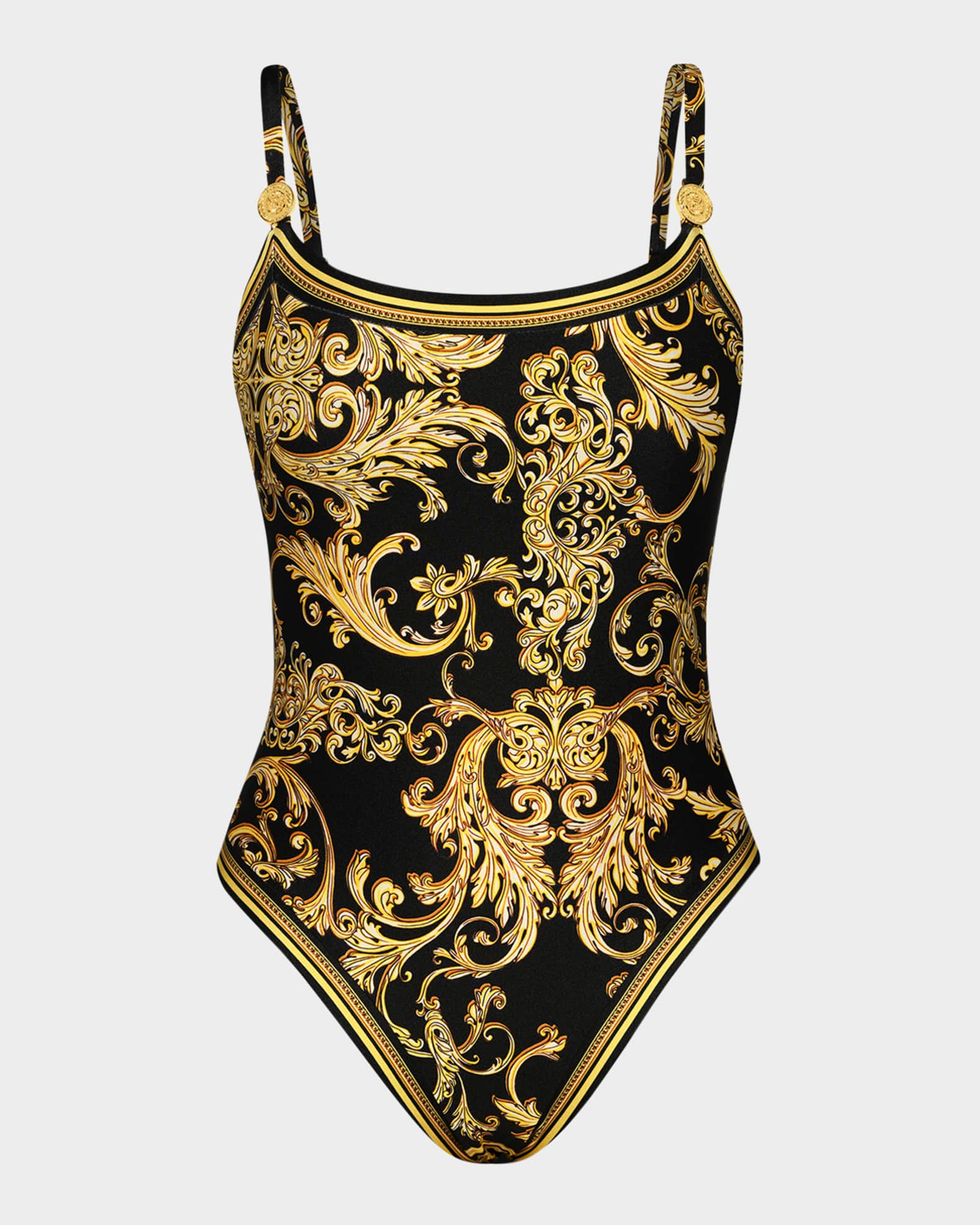 L'Agence Remi Baroque Basic One-Piece Swimsuit | Neiman Marcus
