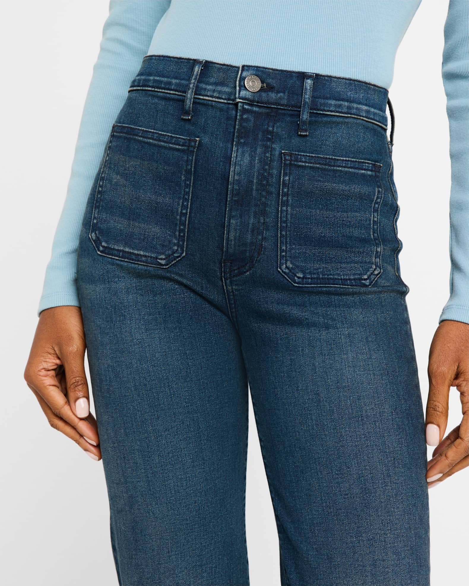 Veronica Beard Crosbie High-Rise Wide Loafer Jeans | Neiman Marcus