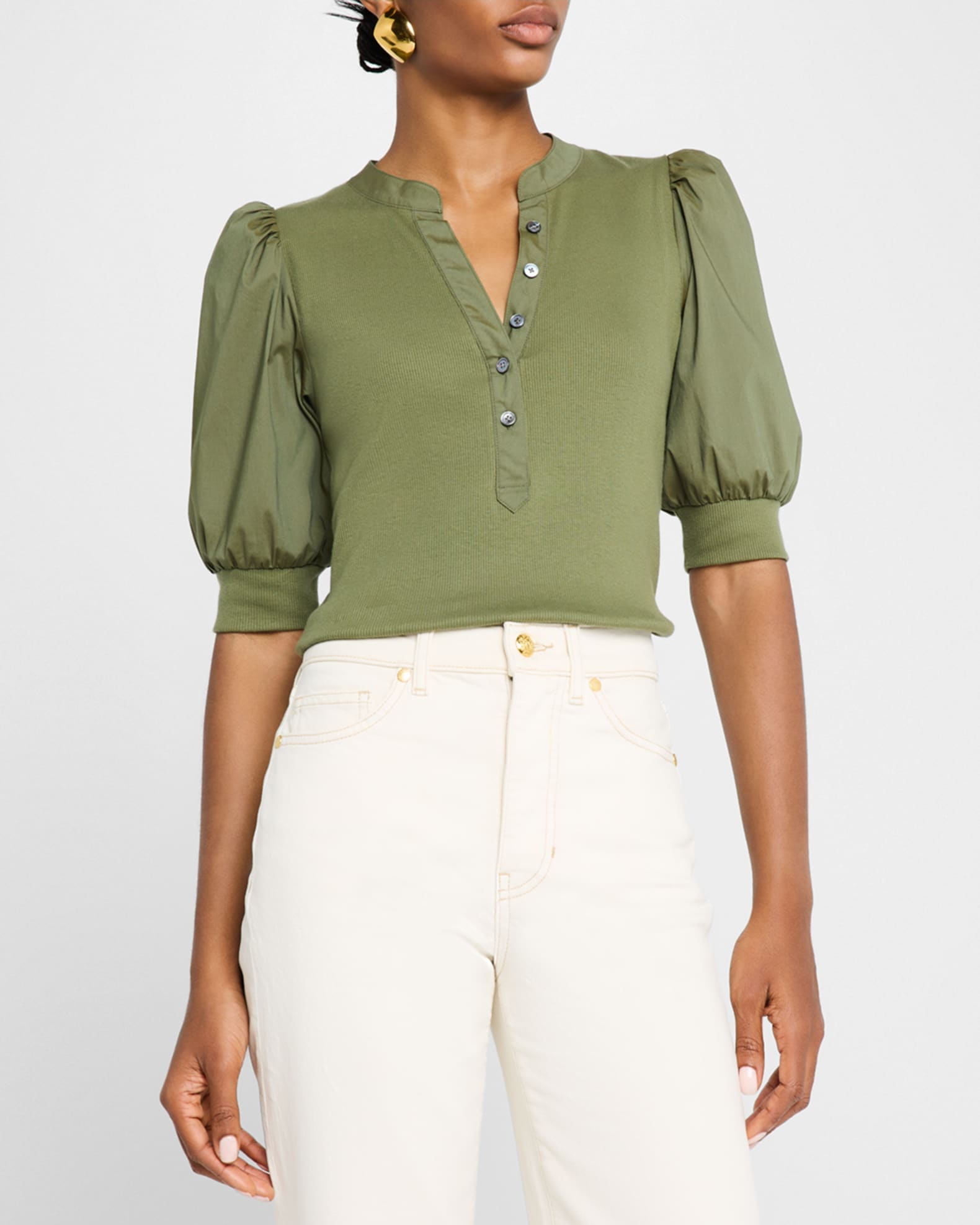 Veronica Beard Puff Sleeve Top