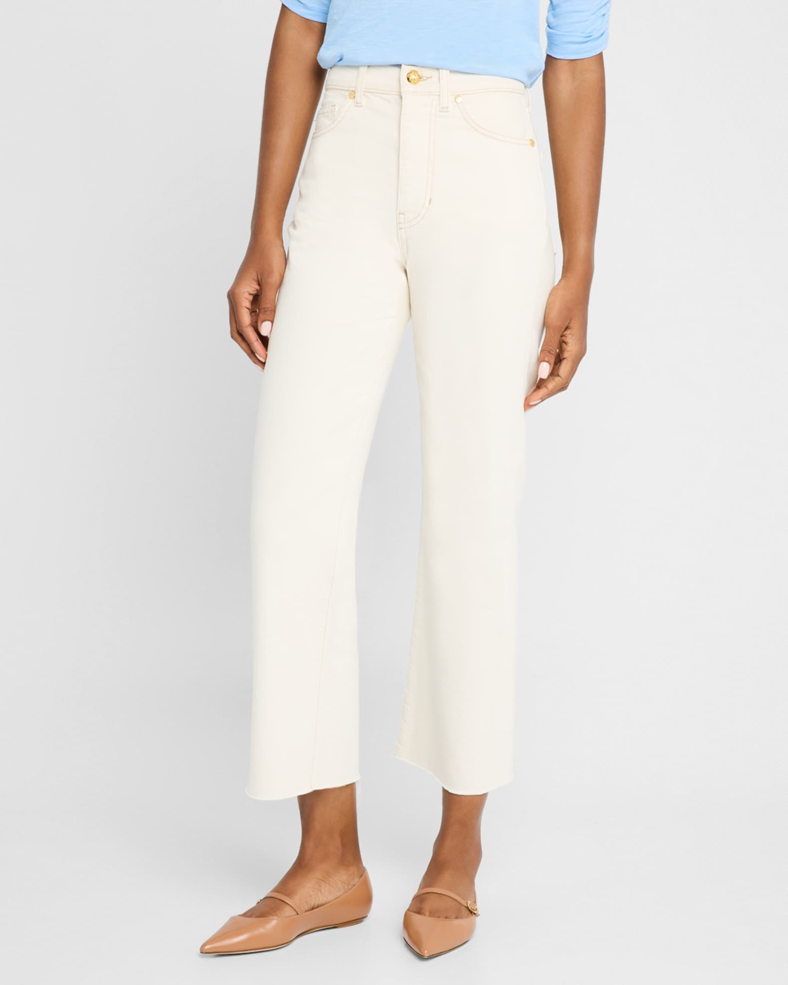 Veronica Beard Dylan High-Rise Straight Ankle Jeans | Neiman Marcus