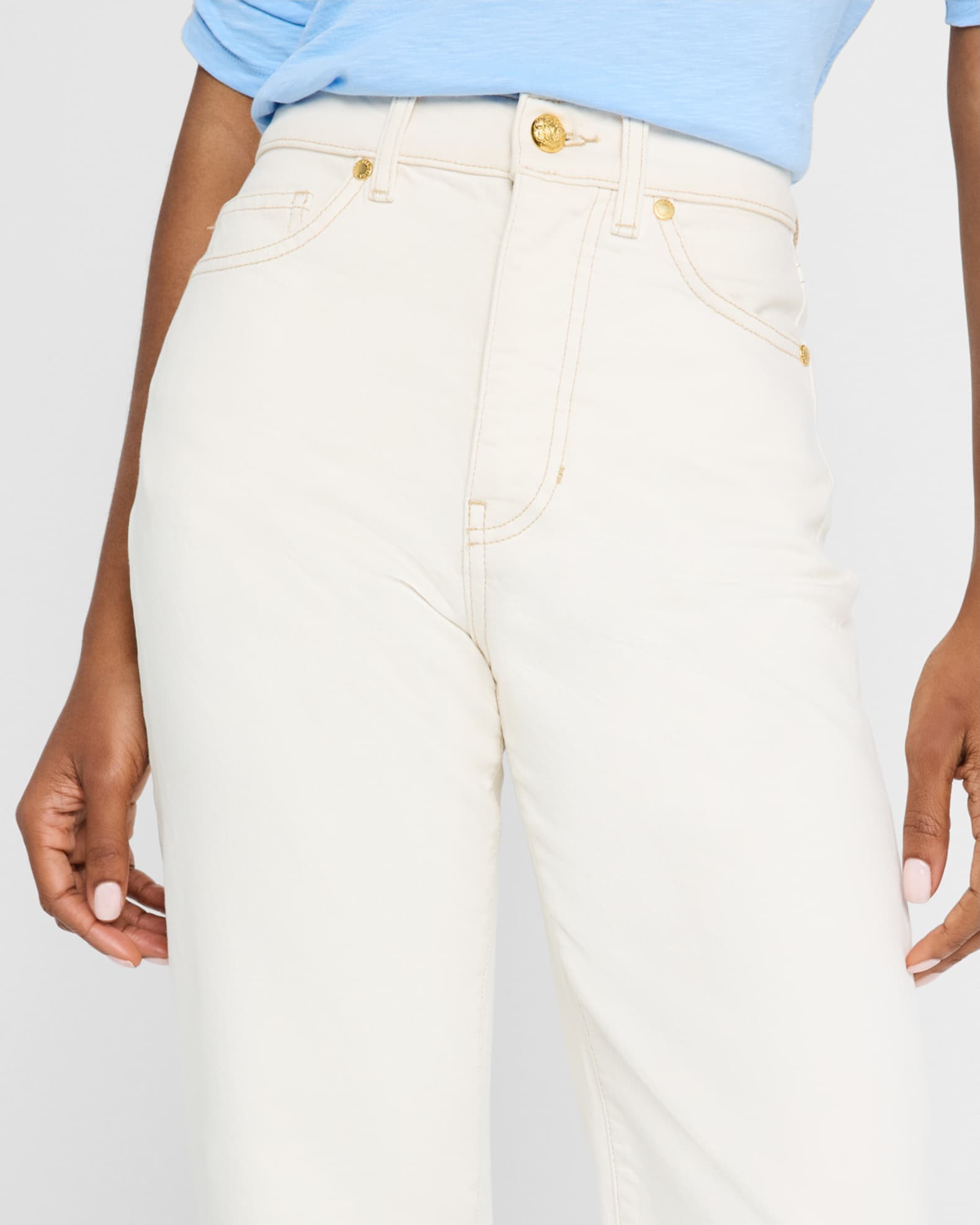 Veronica Beard Dylan High-Rise Straight Ankle Jeans | Neiman Marcus