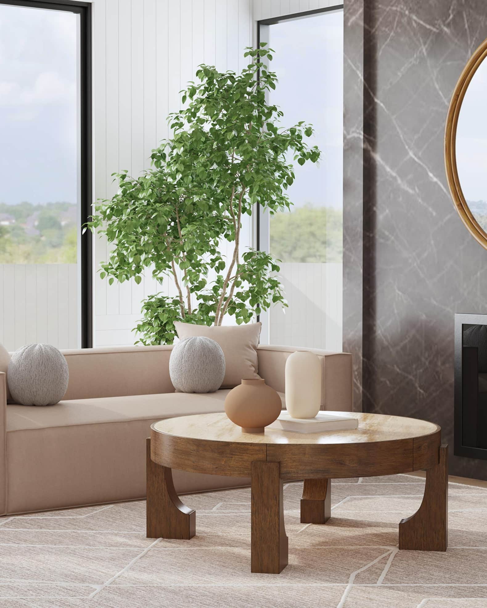 Katherine Noble by BMC Caine Cocktail Table | Neiman Marcus