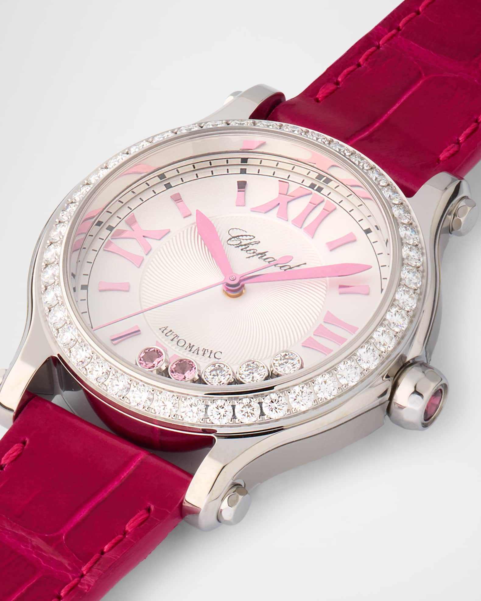 Chopard Limited Edition Happy Sport 33mm Pink Tourmaline and Diamond ...