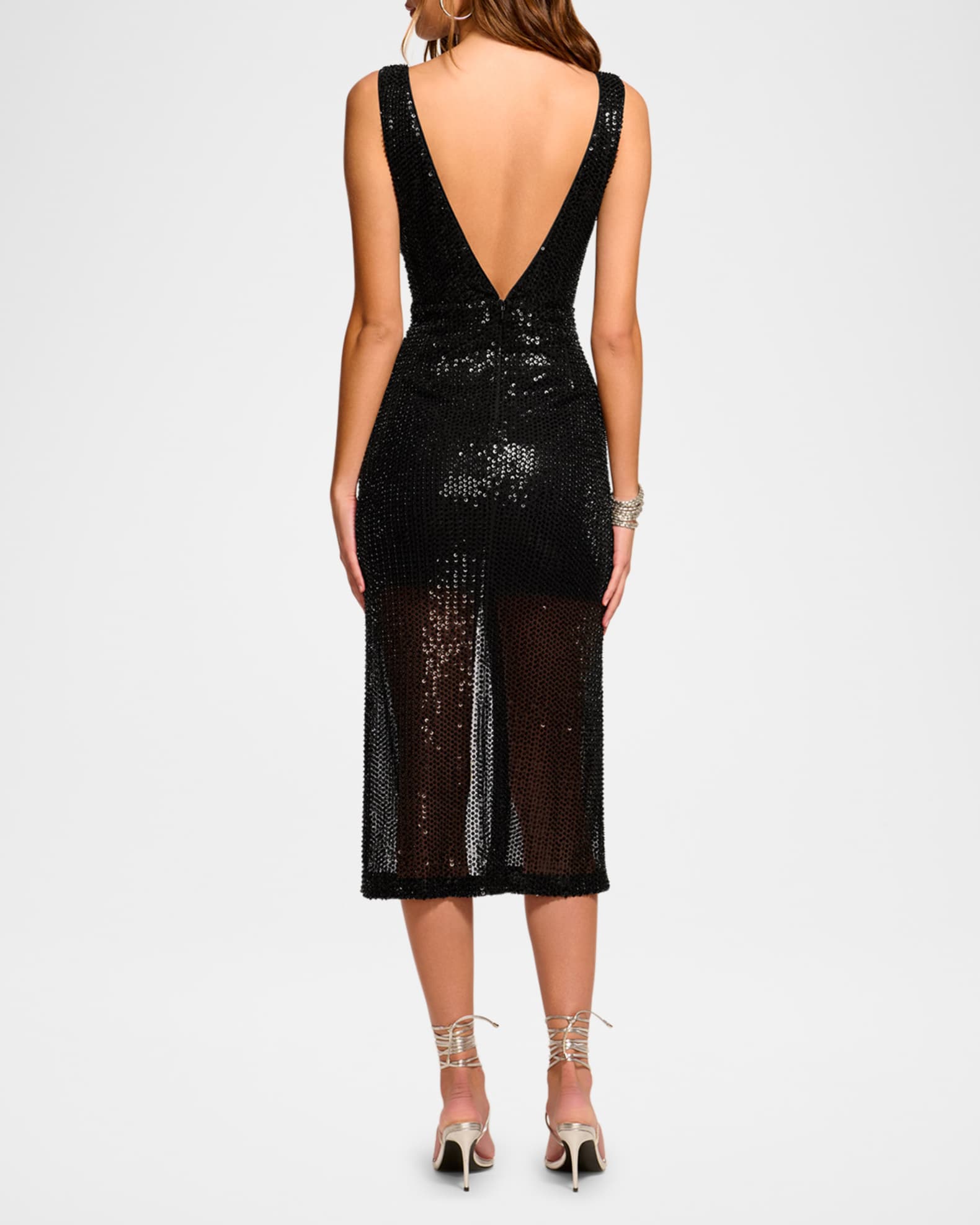 Ramy Brook Eli Sequined Midi Dress | Neiman Marcus